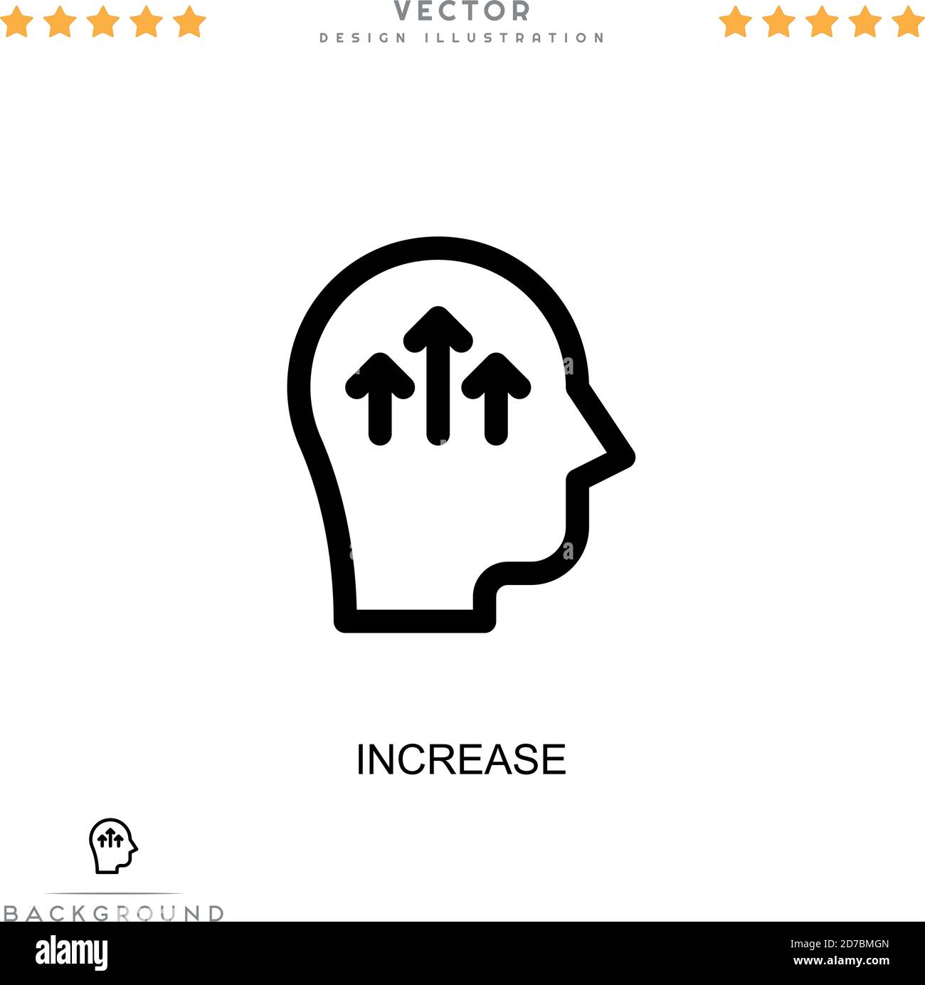 Increase icon. Simple element from digital disruption collection. Line ...
