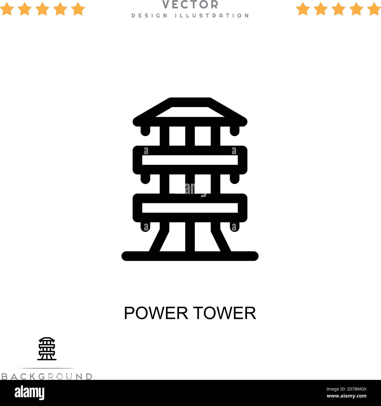 Power tower icon. Simple element from digital disruption collection ...