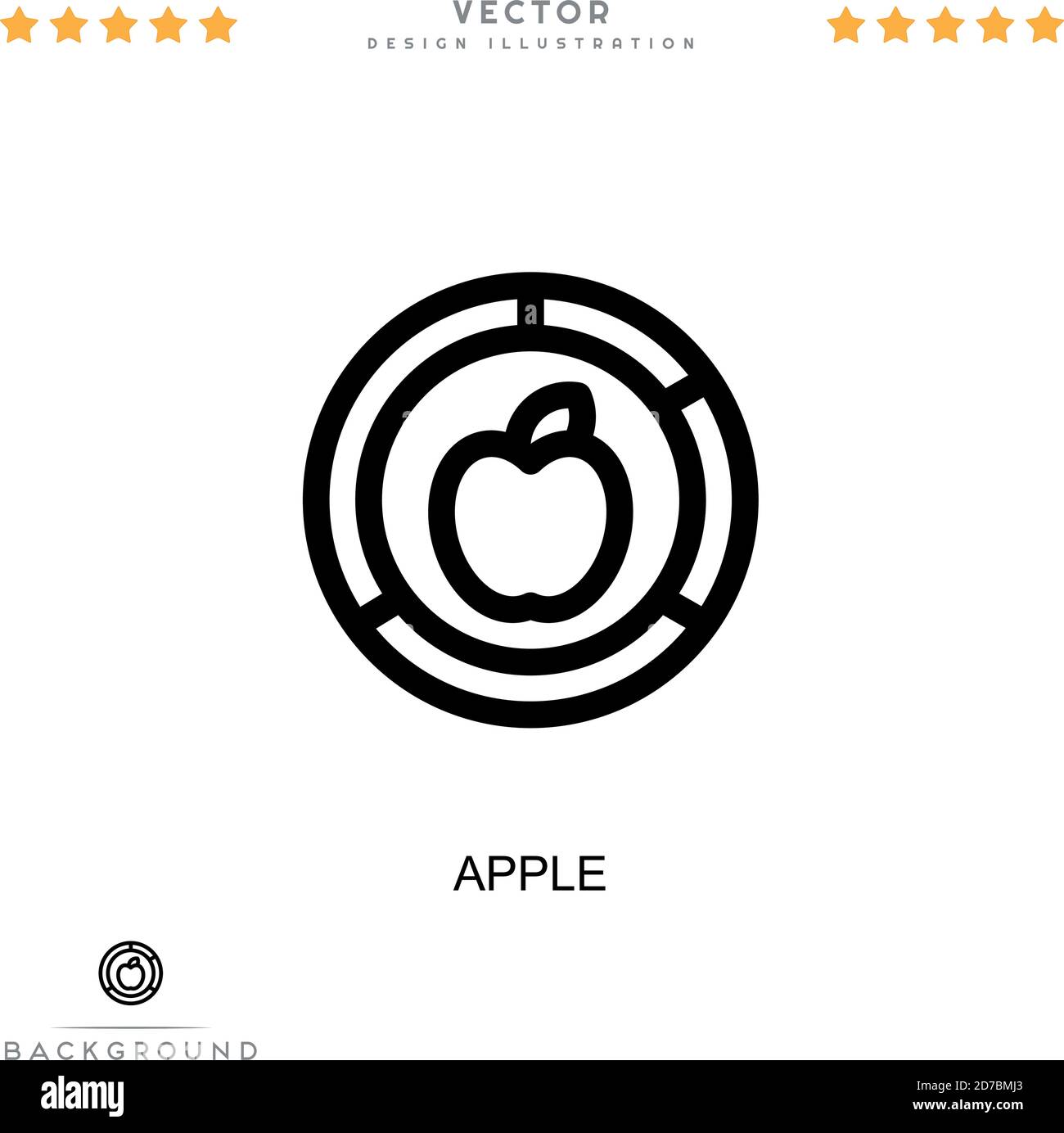 Apple icon. Simple element from digital disruption collection. Line ...