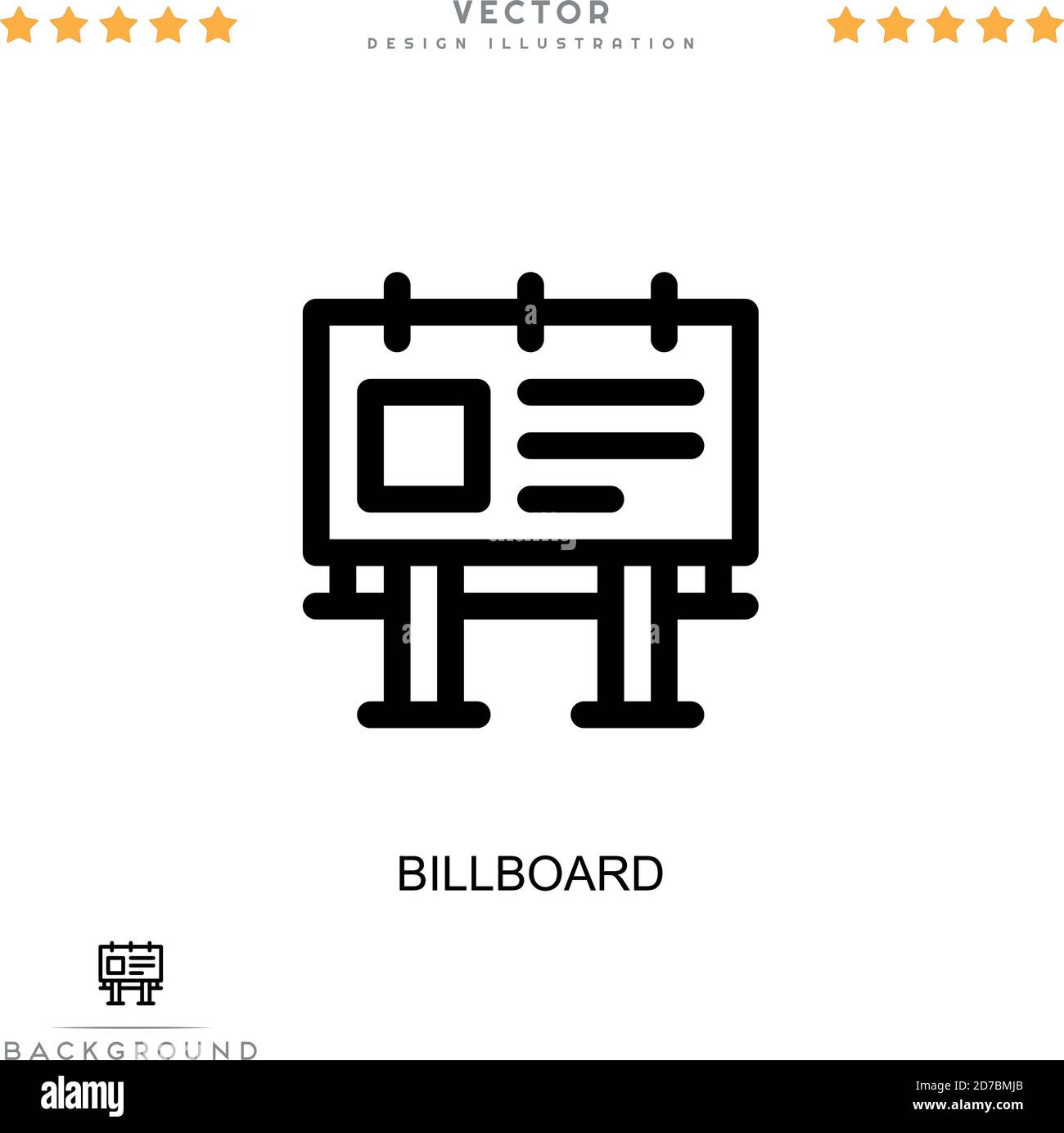 Billboard icon. Simple element from digital disruption collection. Line ...