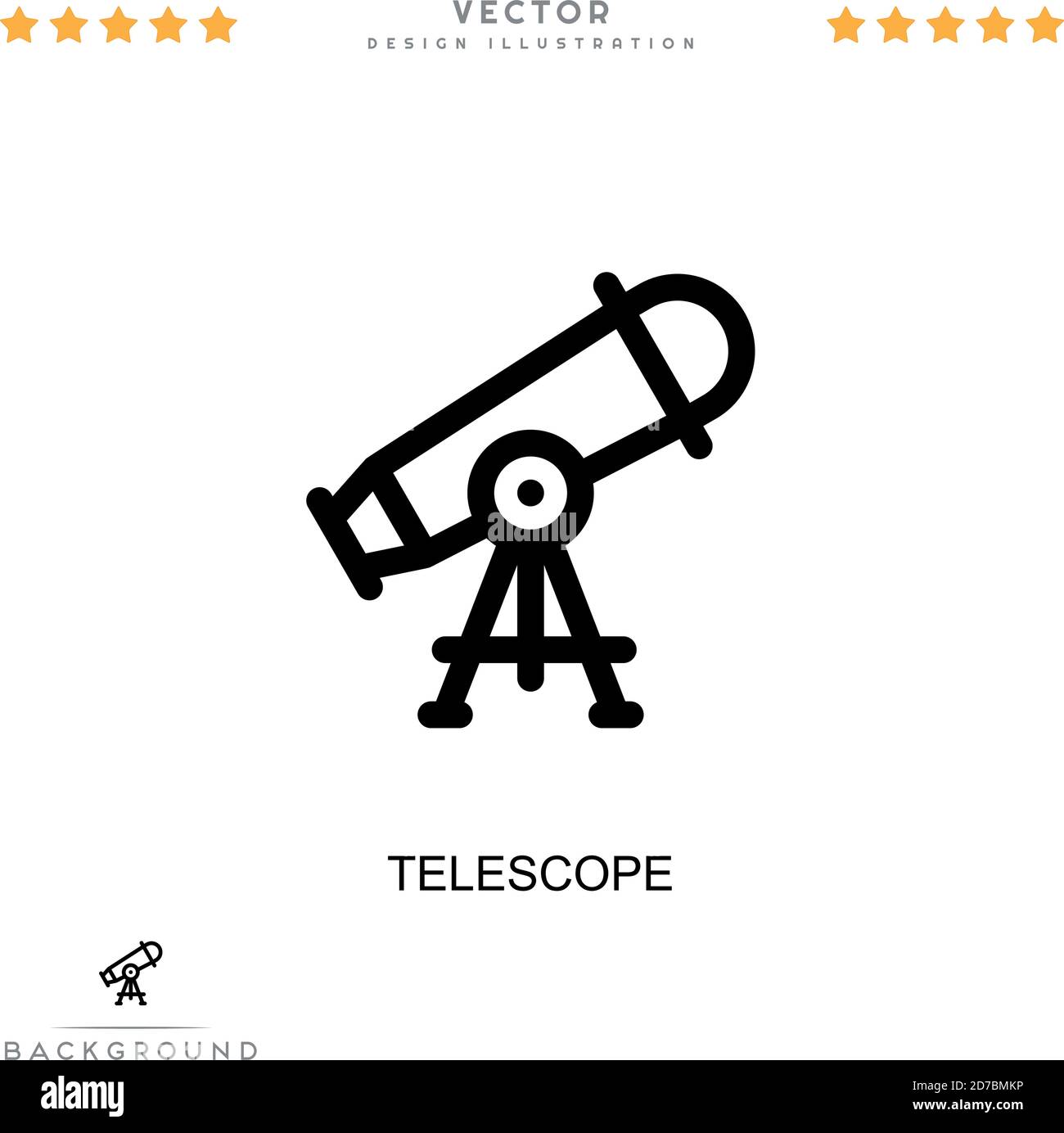 Telescope icon. Simple element from digital disruption collection. Line ...