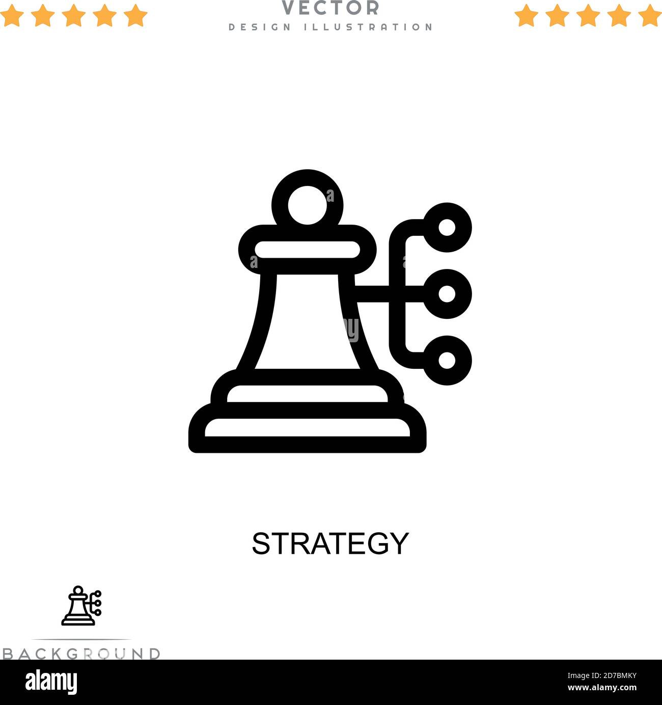 Strategy icon. Simple element from digital disruption collection. Line ...
