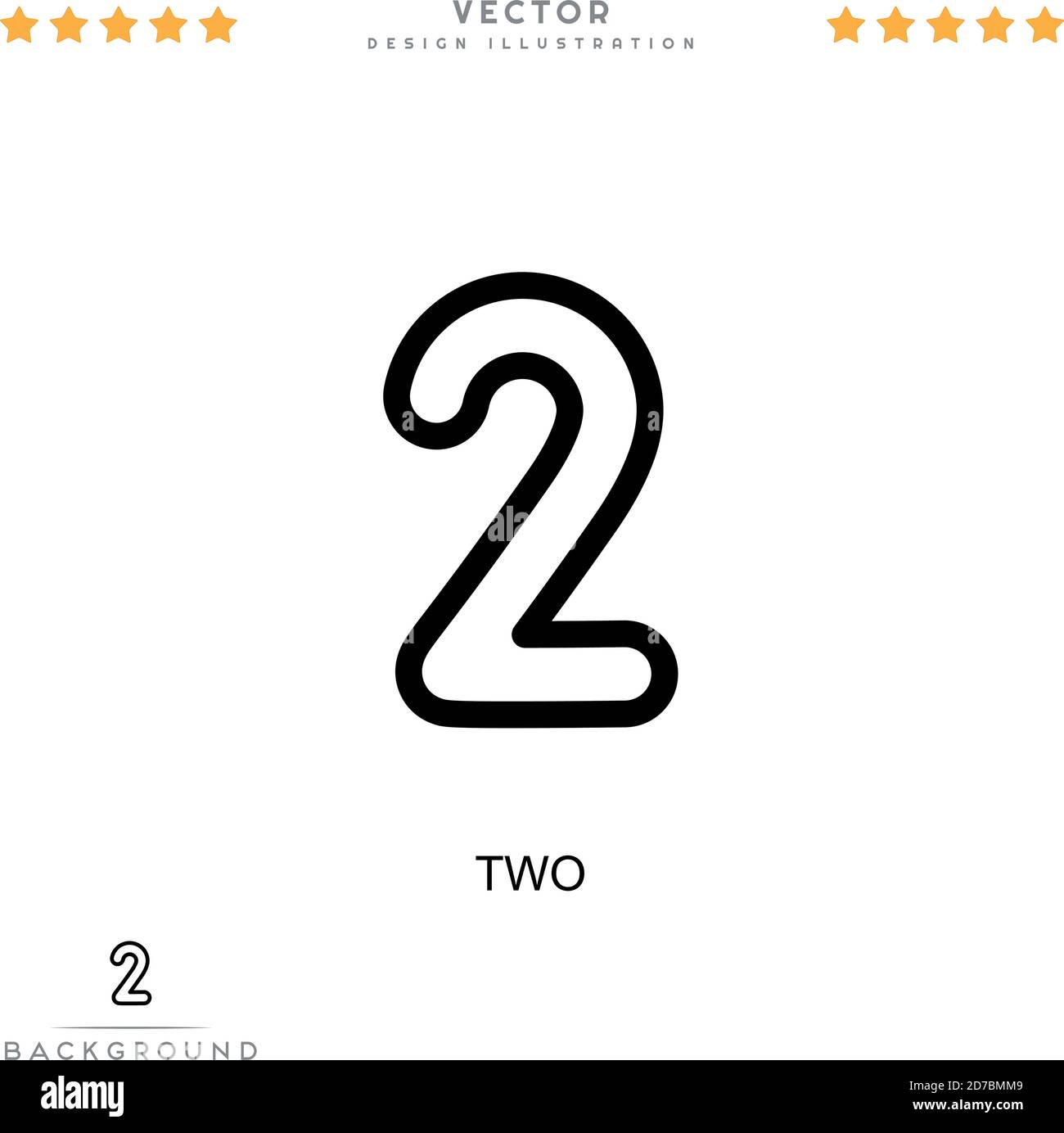 Two icon. Simple element from digital disruption collection. Line Two ...