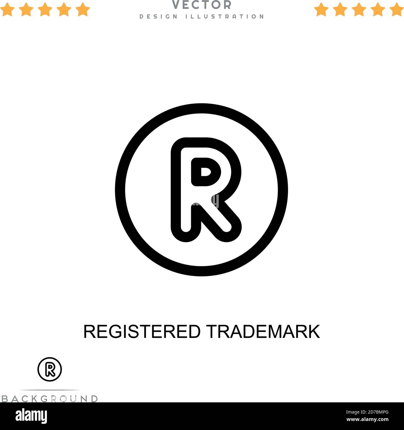 Registered trademark icon. Simple element from digital disruption ...