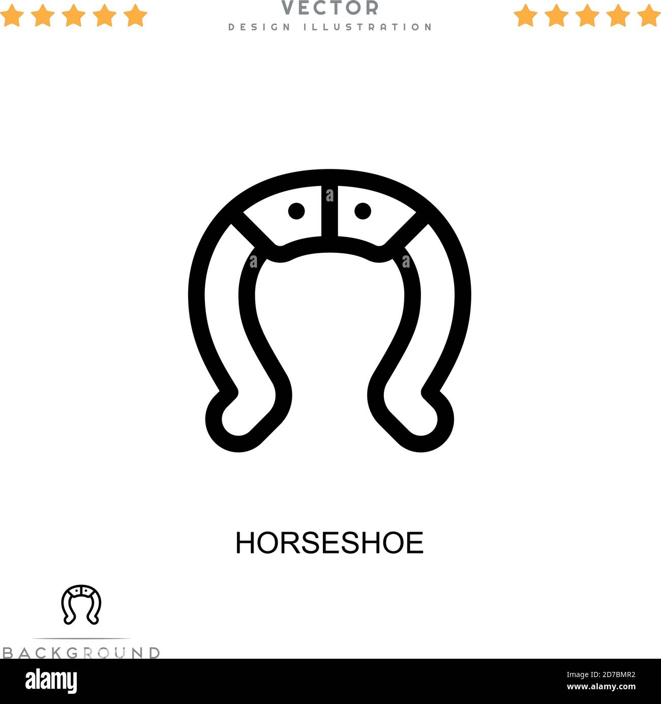 Horseshoe icon. Simple element from digital disruption collection. Line ...