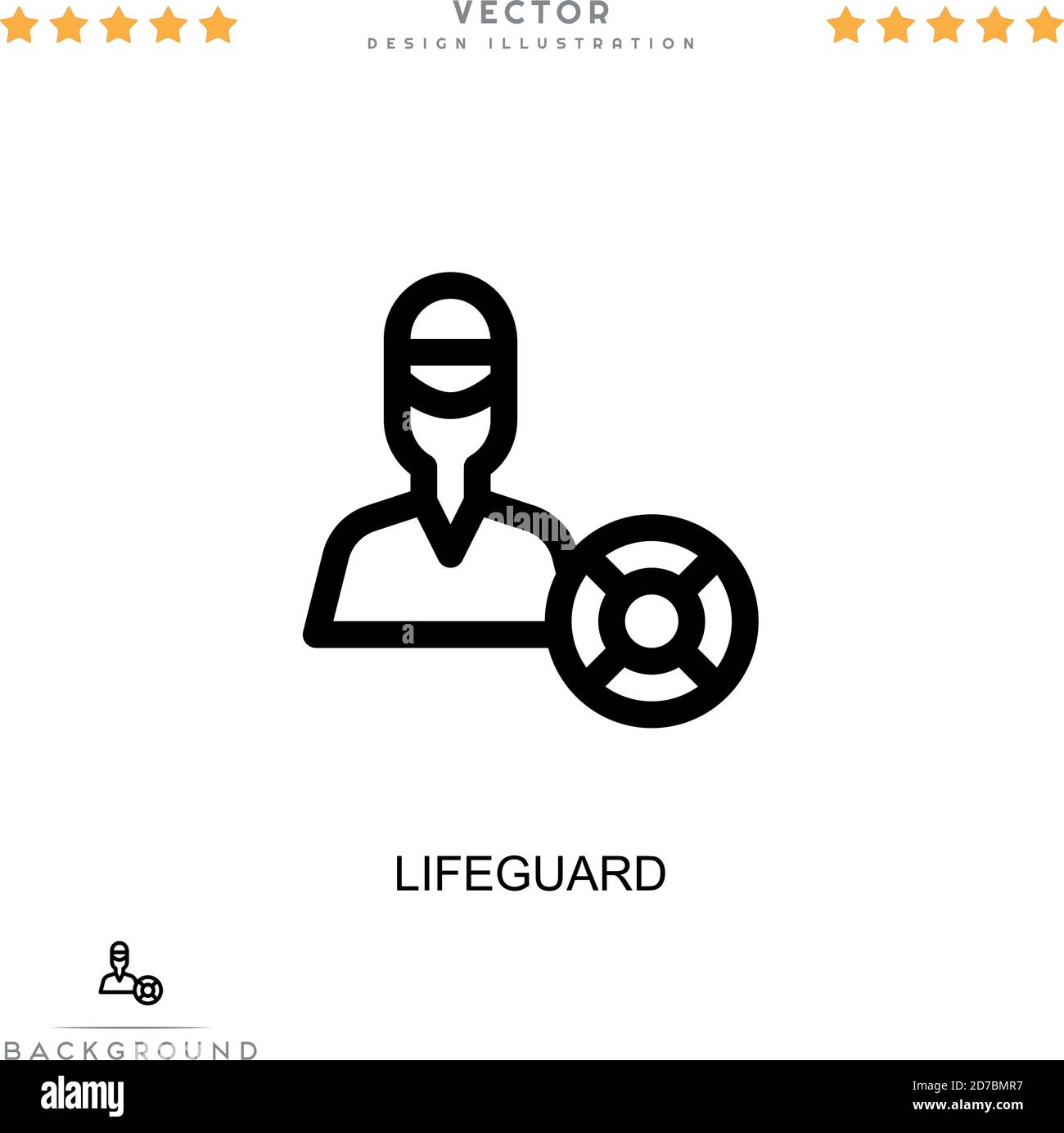 Lifeguard icon. Simple element from digital disruption collection. Line ...
