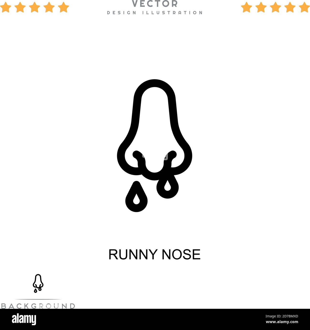 Runny nose icon. Simple element from digital disruption collection ...