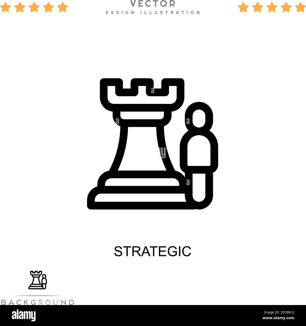 Strategic icon. Simple element from digital disruption collection. Line ...