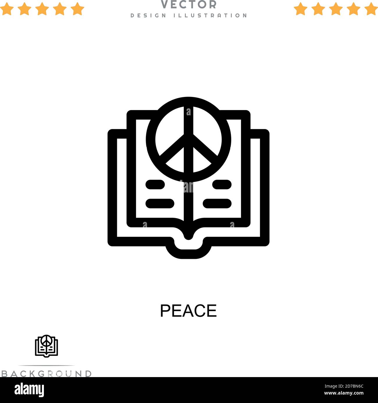 Peace icon. Simple element from digital disruption collection. Line ...