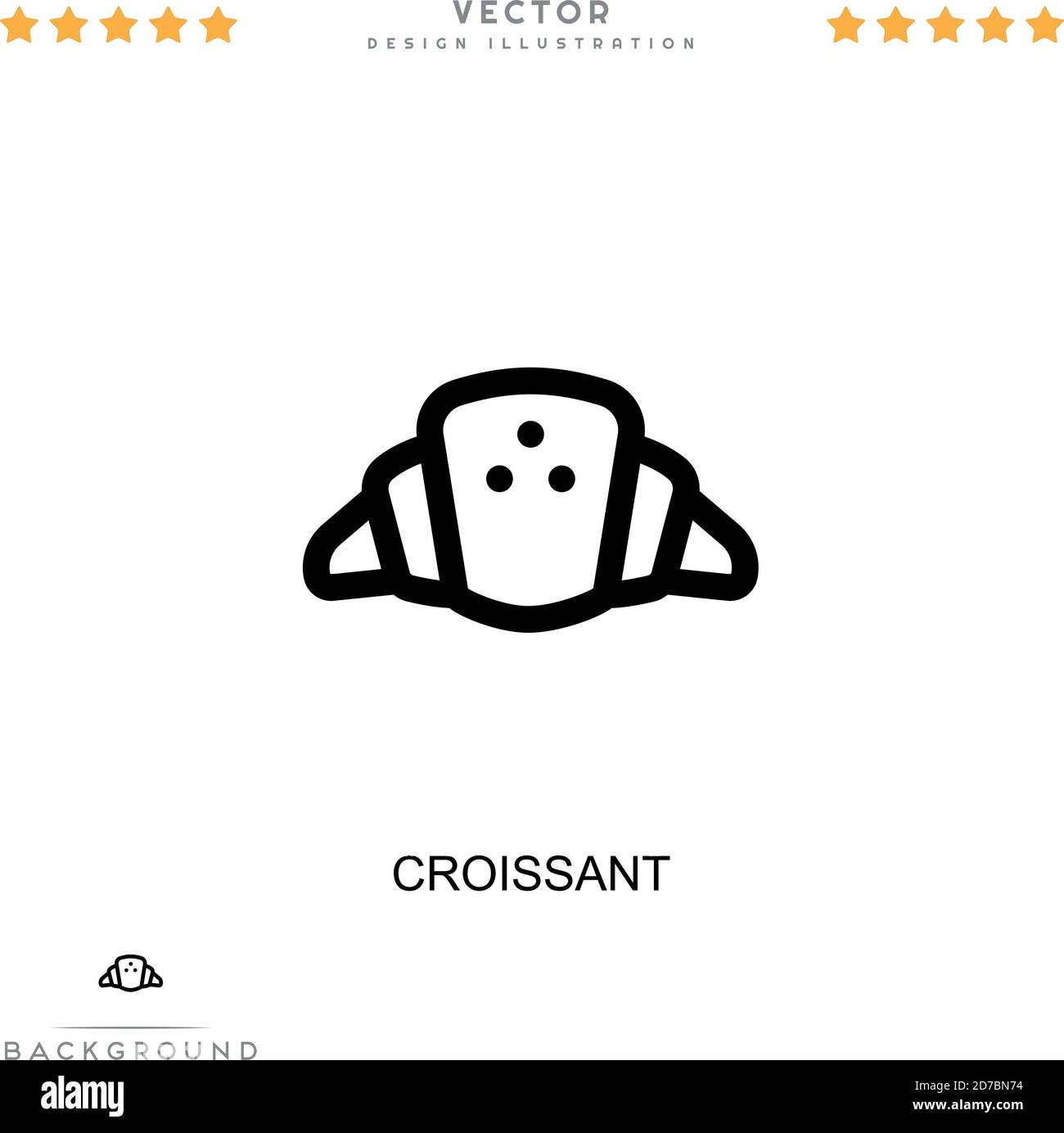 Croissant icon. Simple element from digital disruption collection. Line ...
