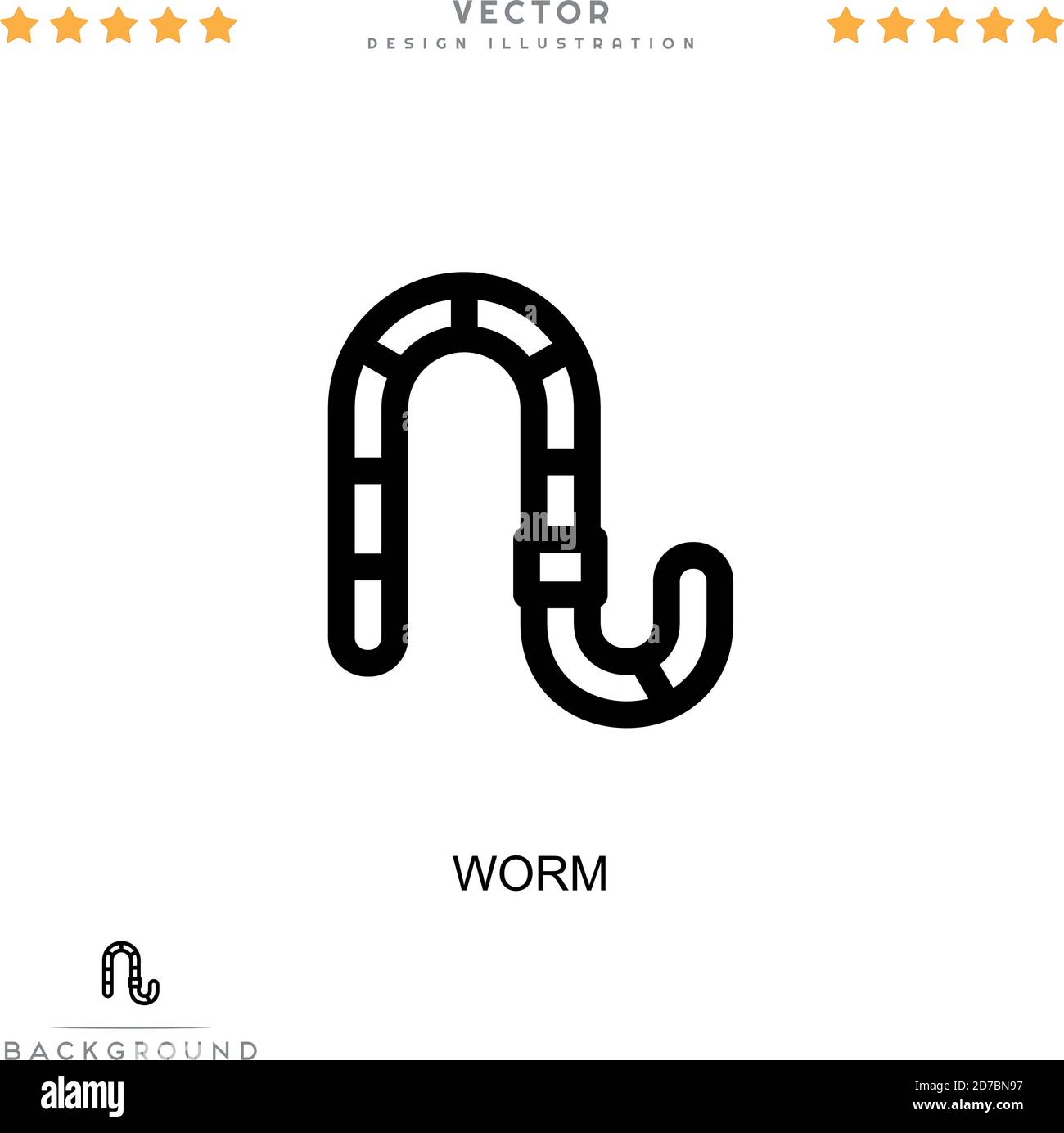 Worm icon. Simple element from digital disruption collection. Line Worm ...