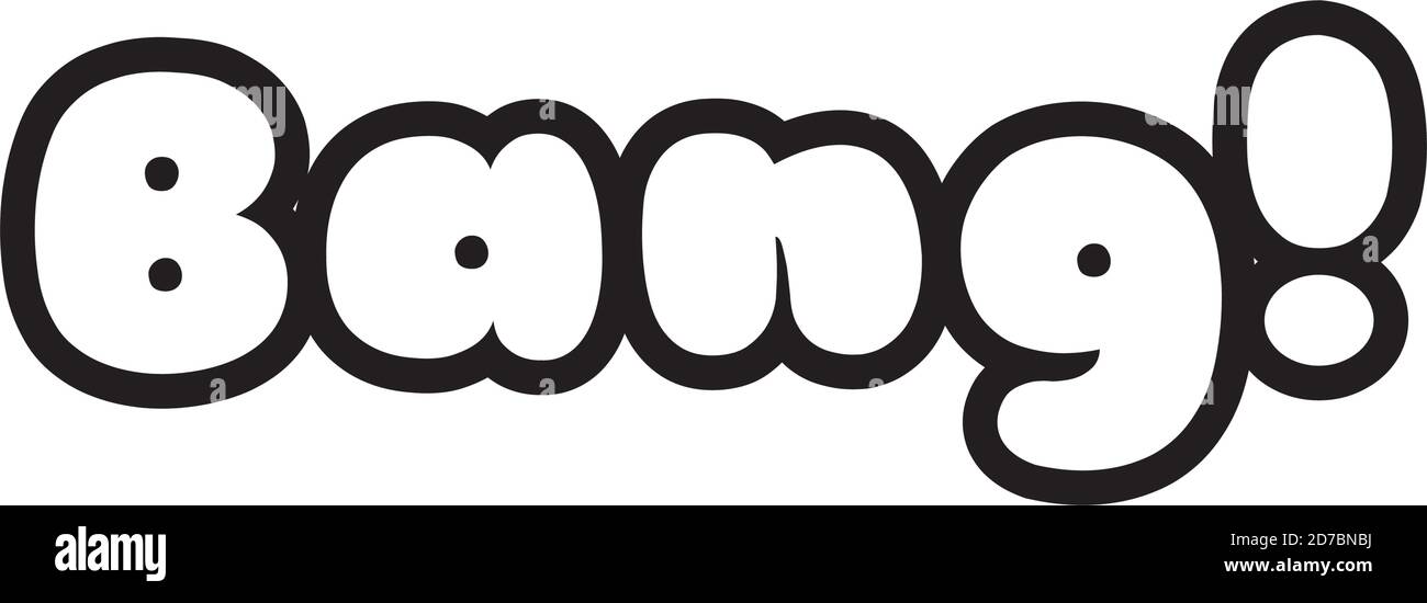 bang word pop art line style icon vector illustration design Stock ...