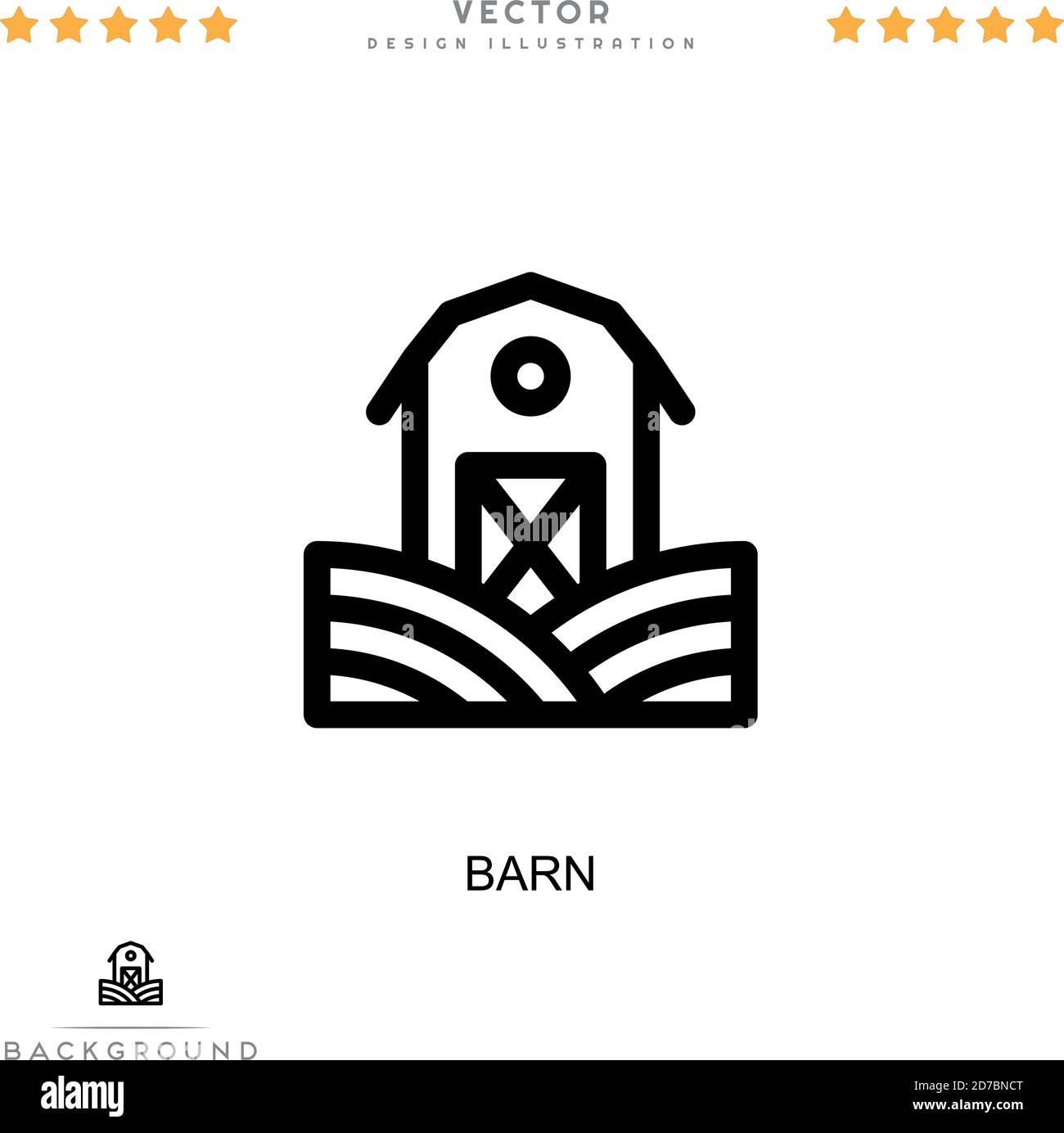 Barn icon. Simple element from digital disruption collection. Line Barn ...