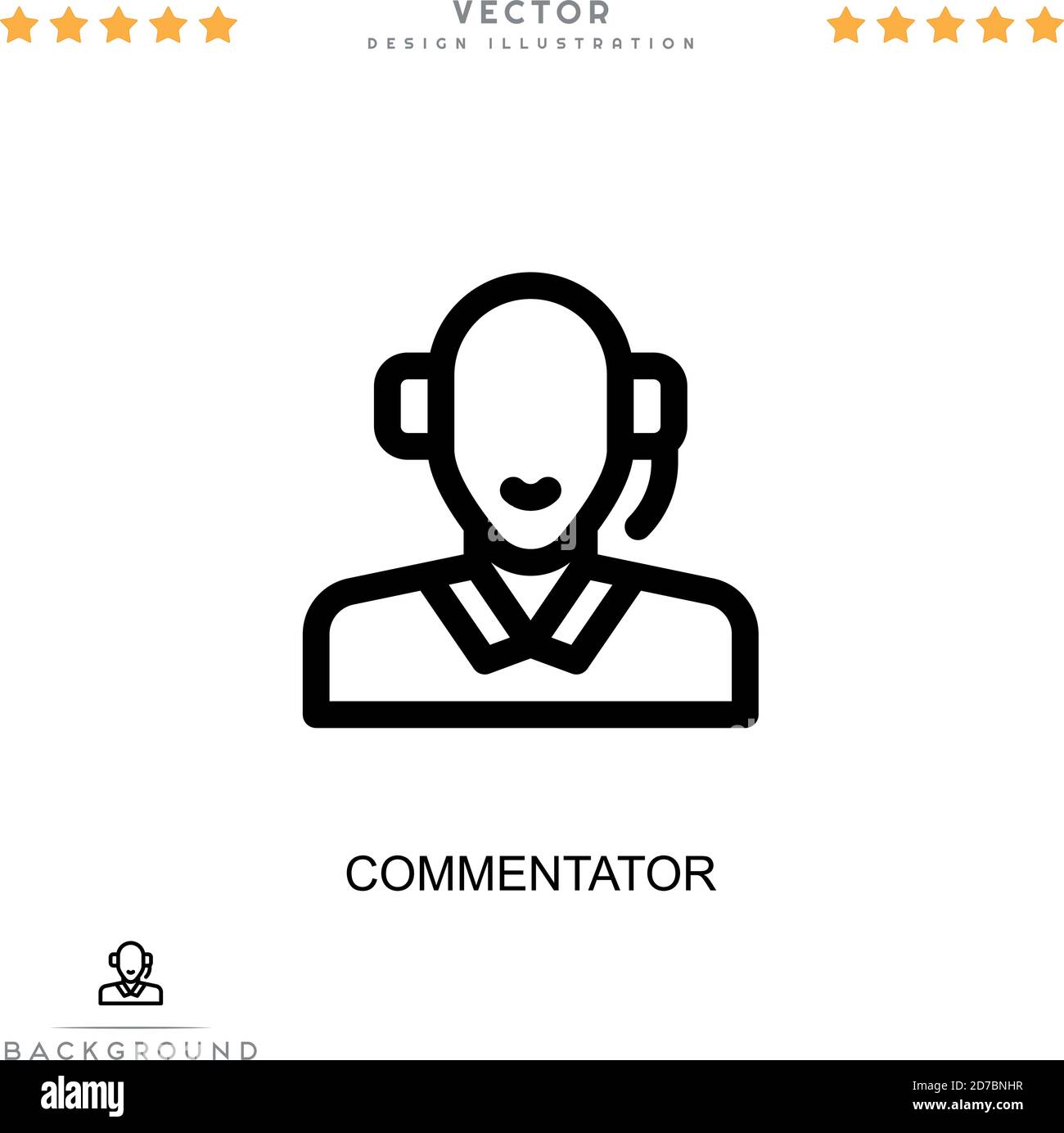 Commentator icon. Simple element from digital disruption collection ...