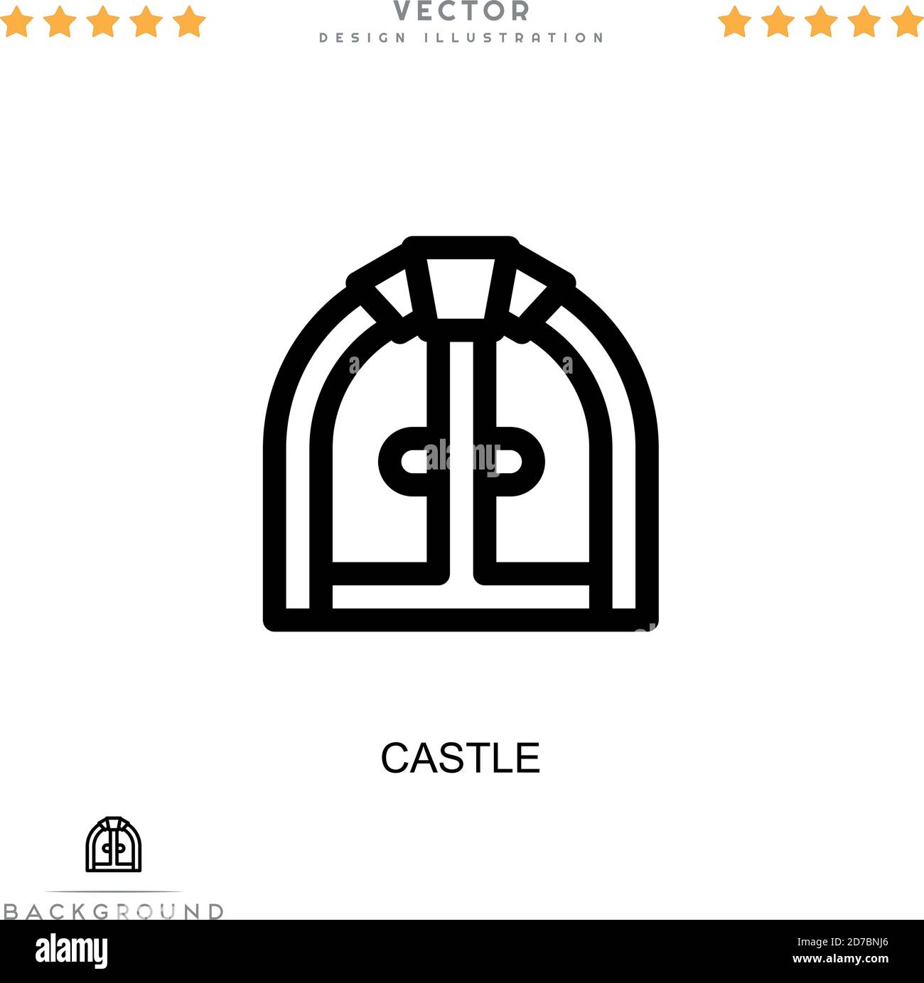 Castle icon. Simple element from digital disruption collection. Line ...