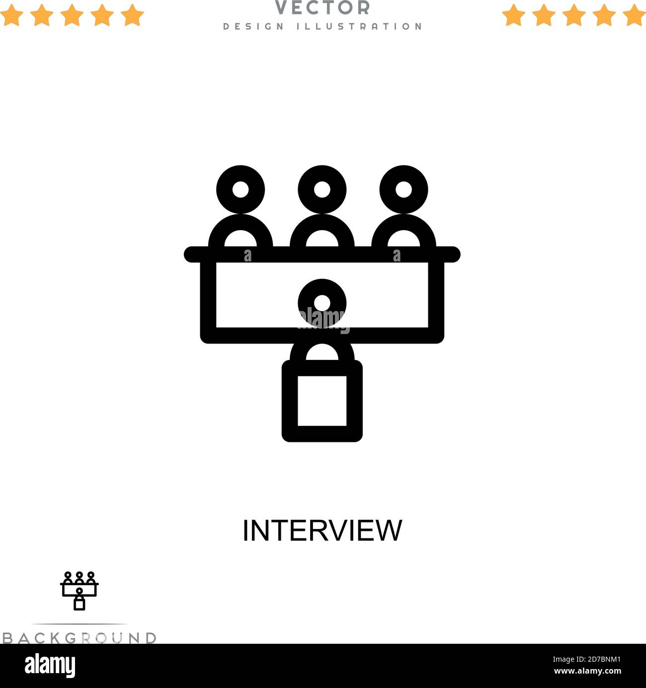 Interview icon. Simple element from digital disruption collection. Line ...