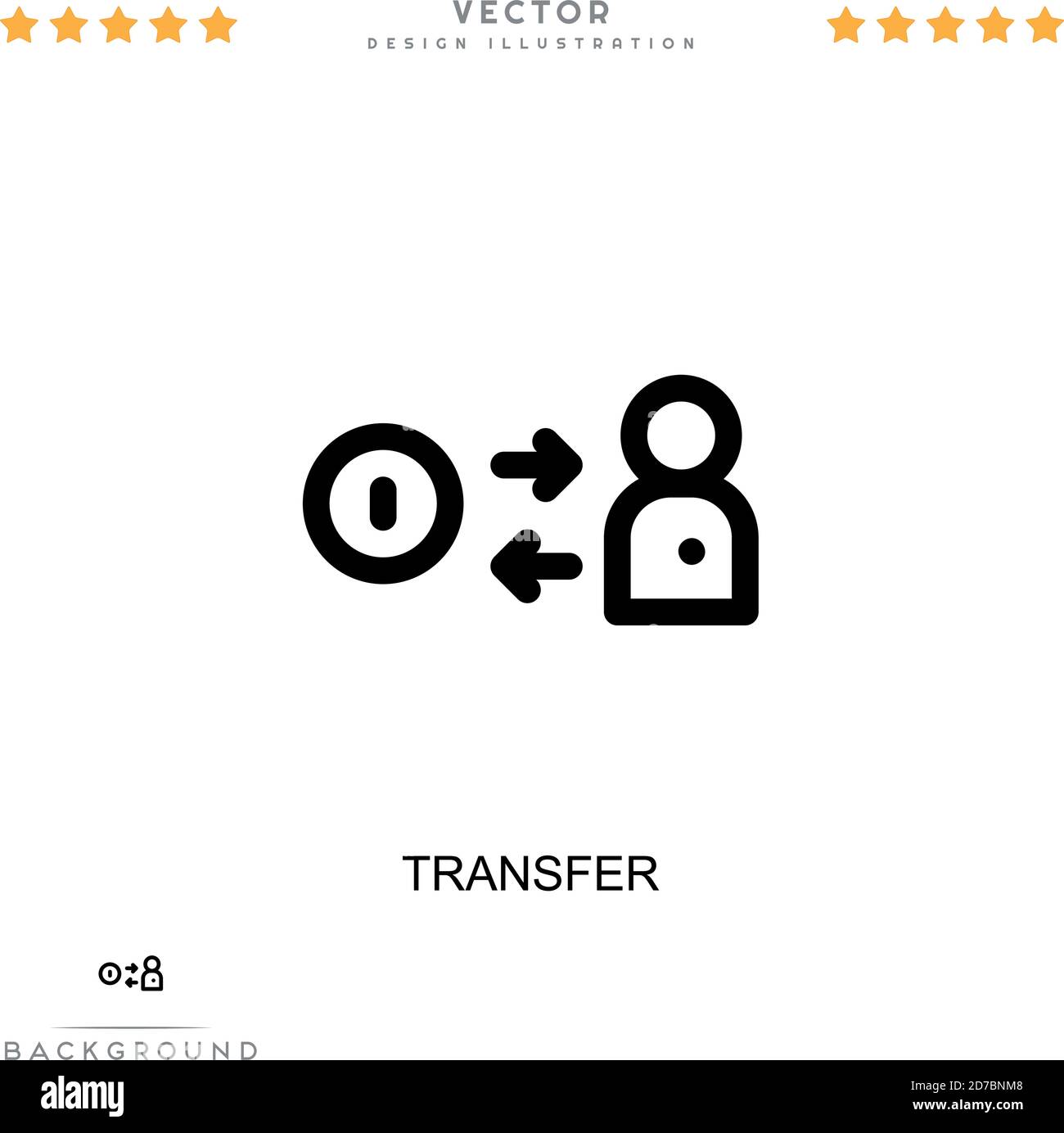 Transfer icon. Simple element from digital disruption collection. Line ...