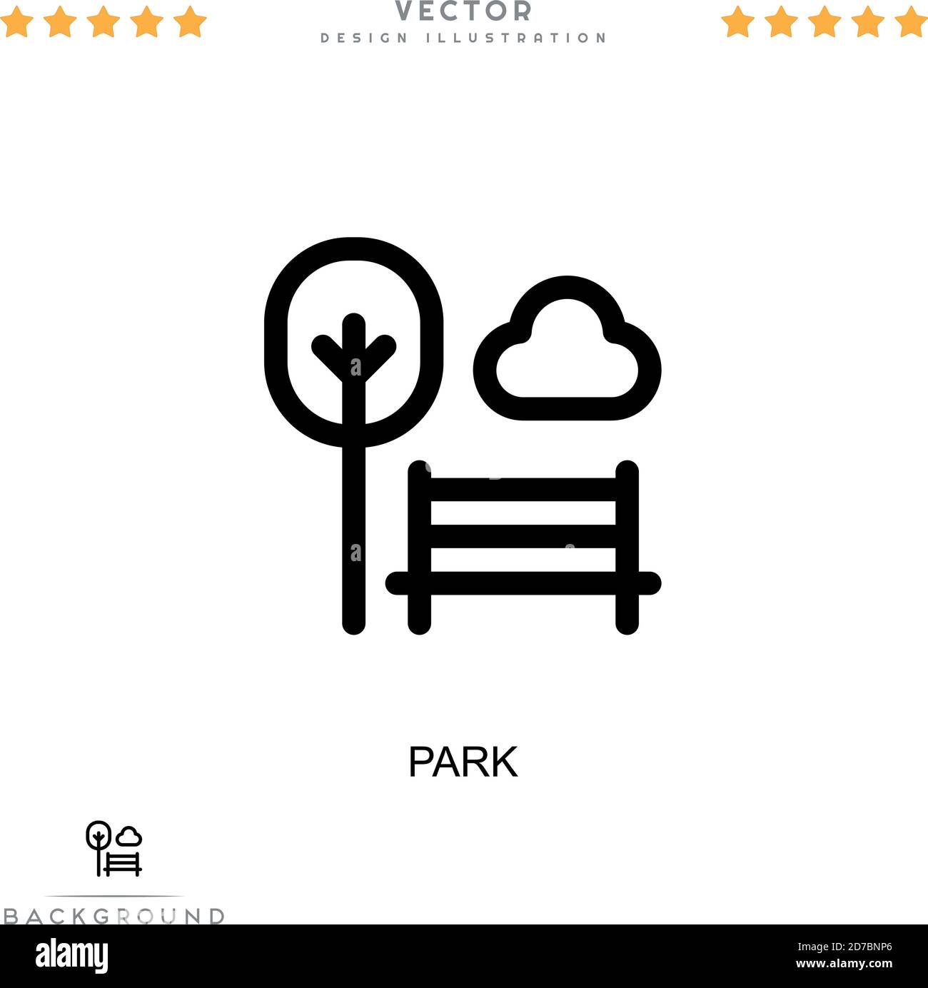 Park icon. Simple element from digital disruption collection. Line Park ...