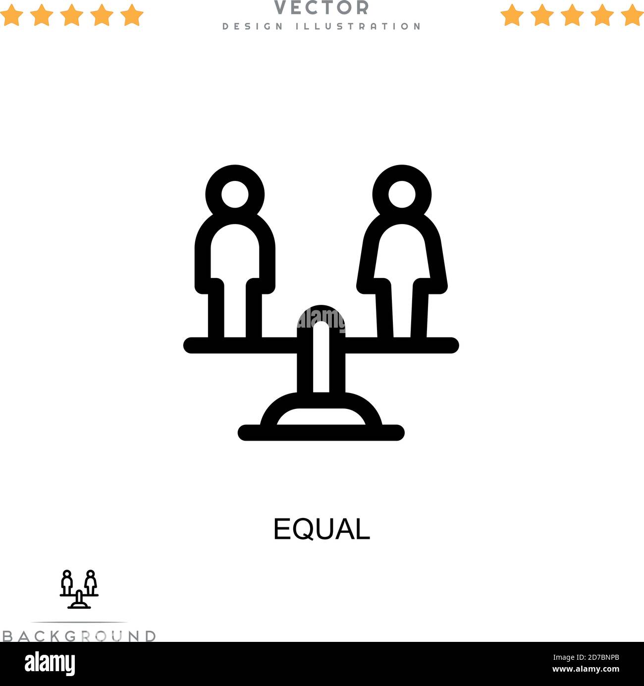 Equal icon. Simple element from digital disruption collection. Line ...