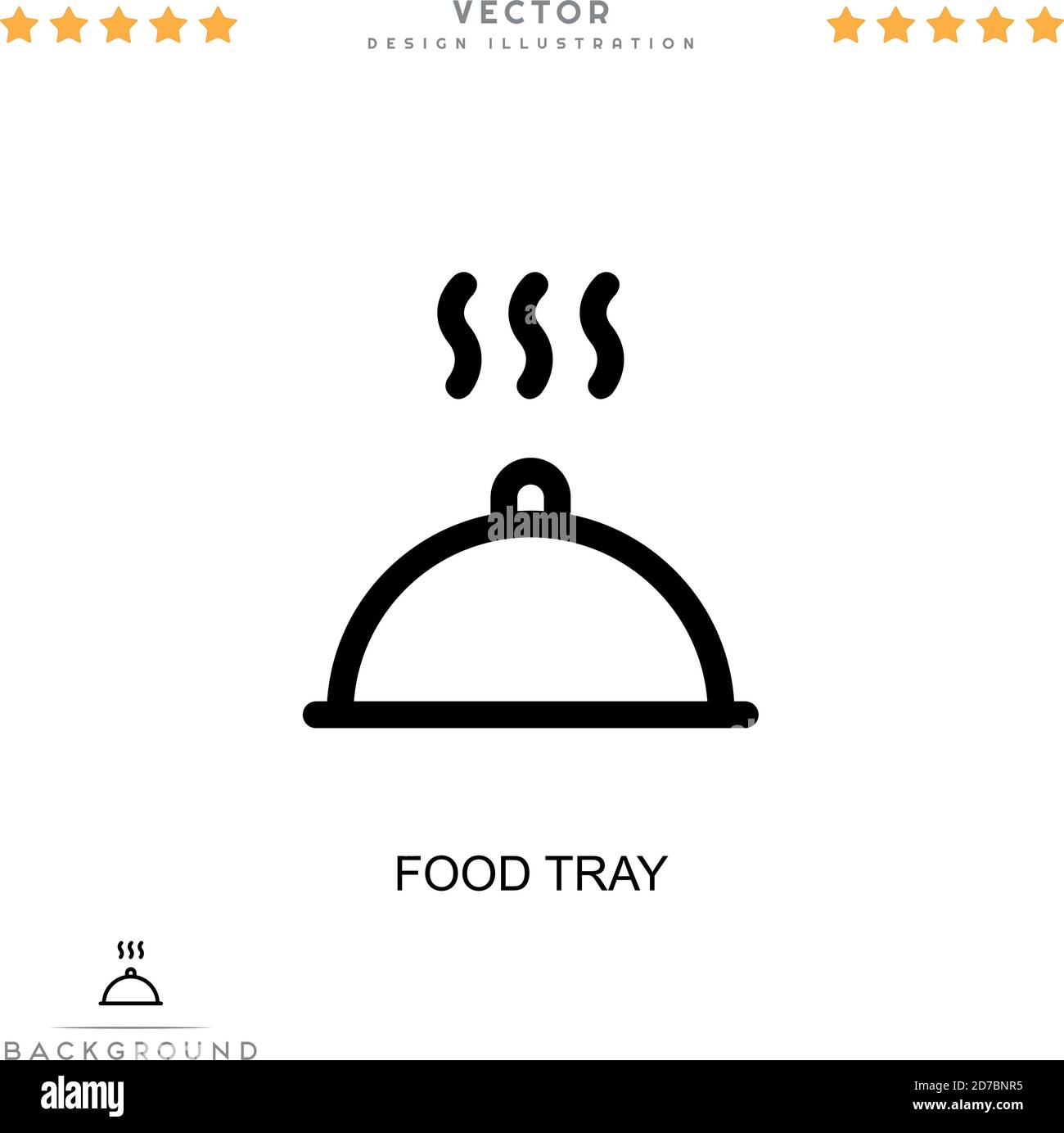 Food tray icon. Simple element from digital disruption collection. Line ...