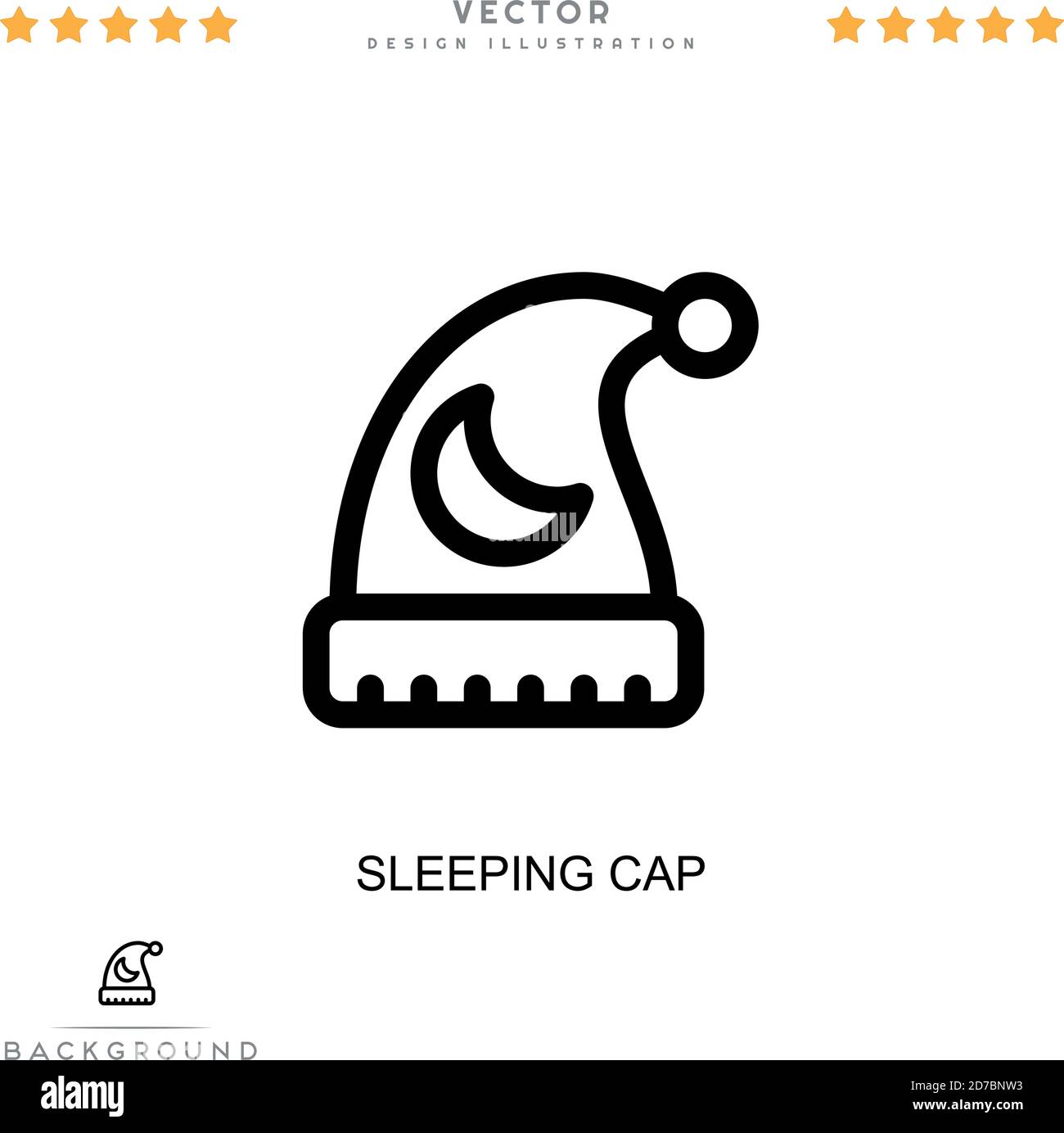 Sleeping cap icon. Simple element from digital disruption collection ...