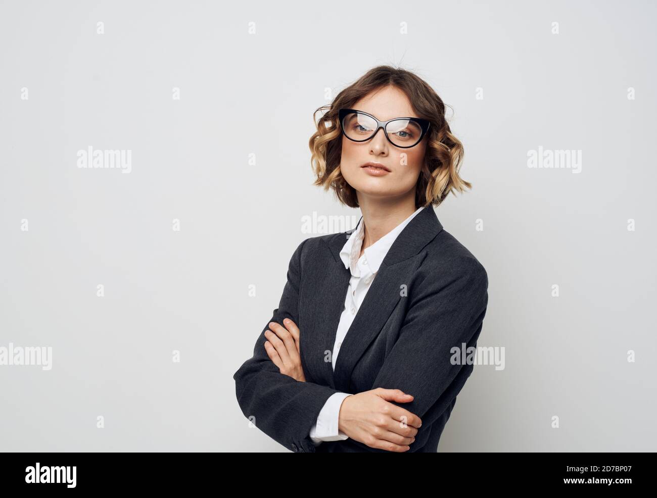 Woman With Arms Crossed Over Chest High Resolution Stock Photography ...