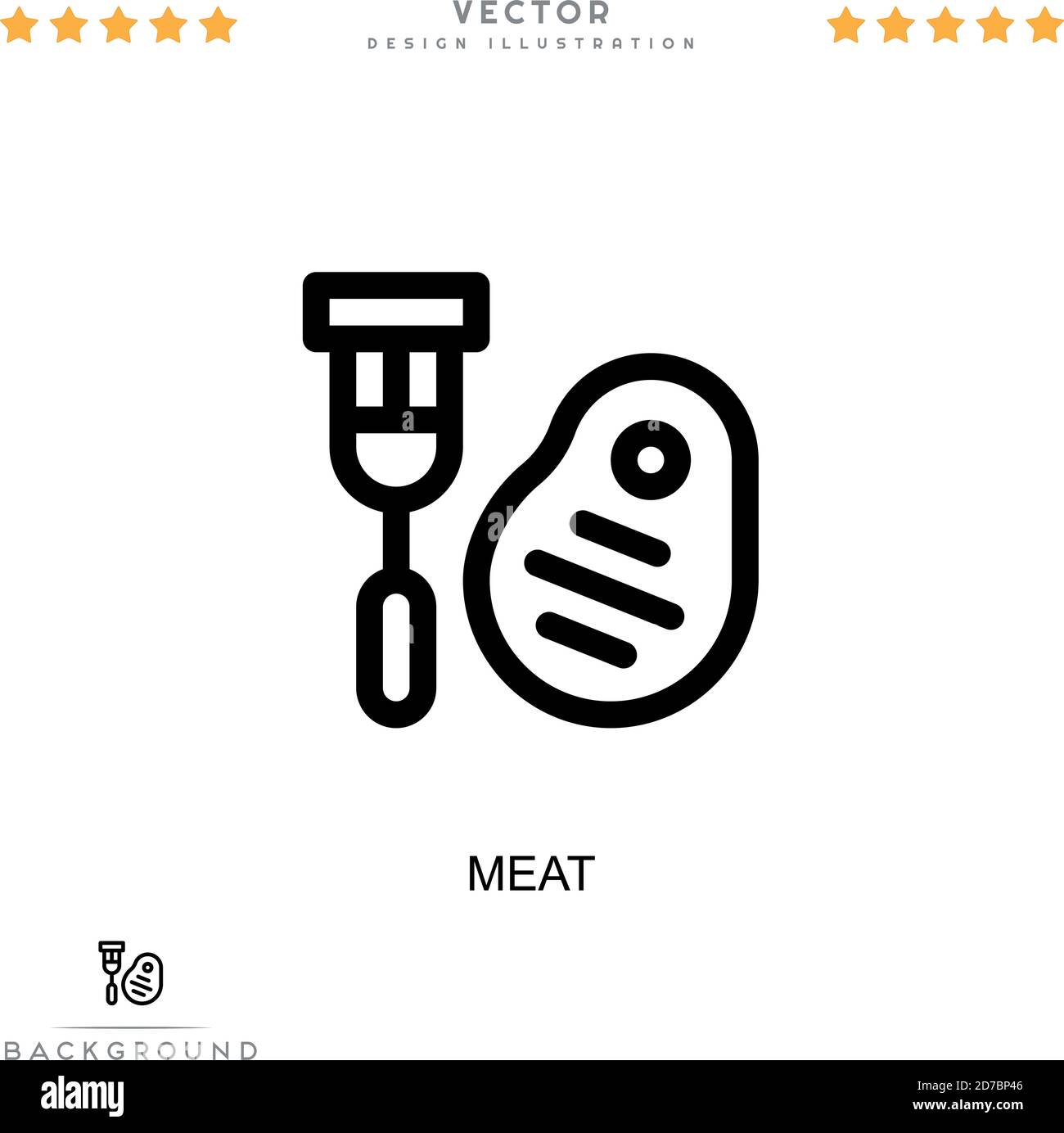 Meat icon. Simple element from digital disruption collection. Line Meat ...