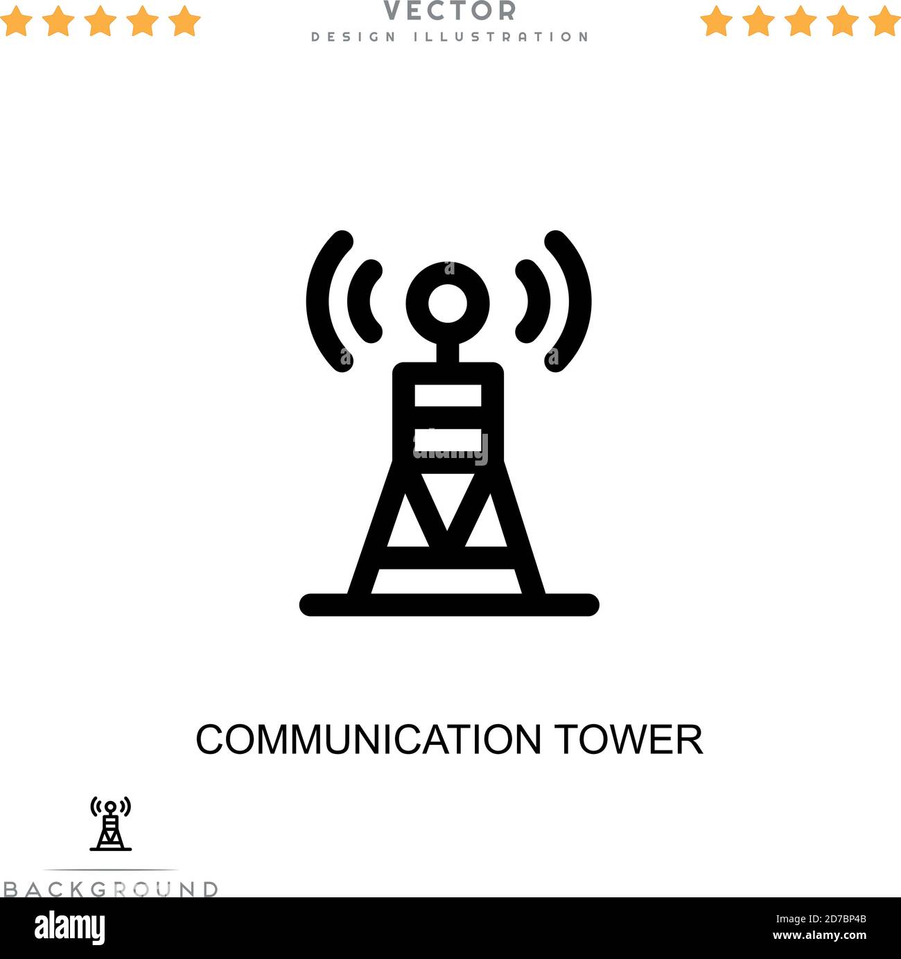 Communication tower icon. Simple element from digital disruption collection. Line Communication ...