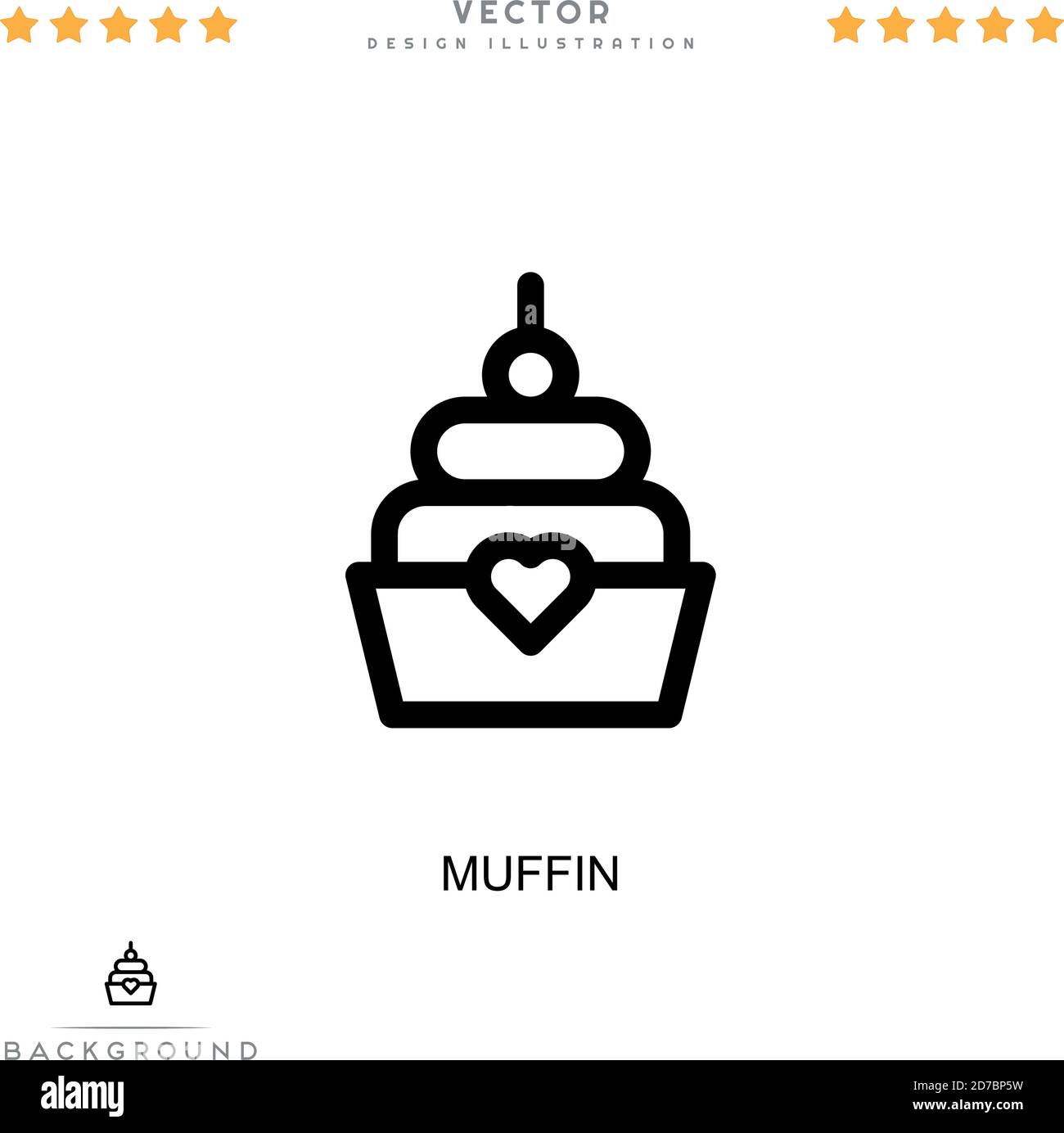 Muffin icon. Simple element from digital disruption collection. Line ...