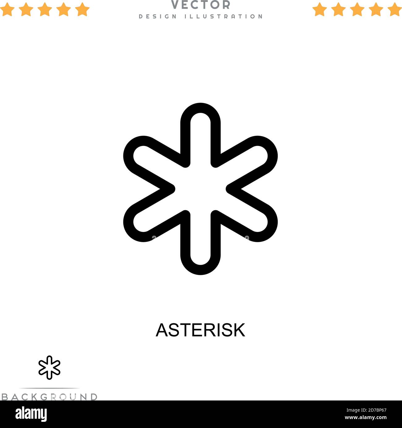 Asterisk icon. Simple element from digital disruption collection. Line ...