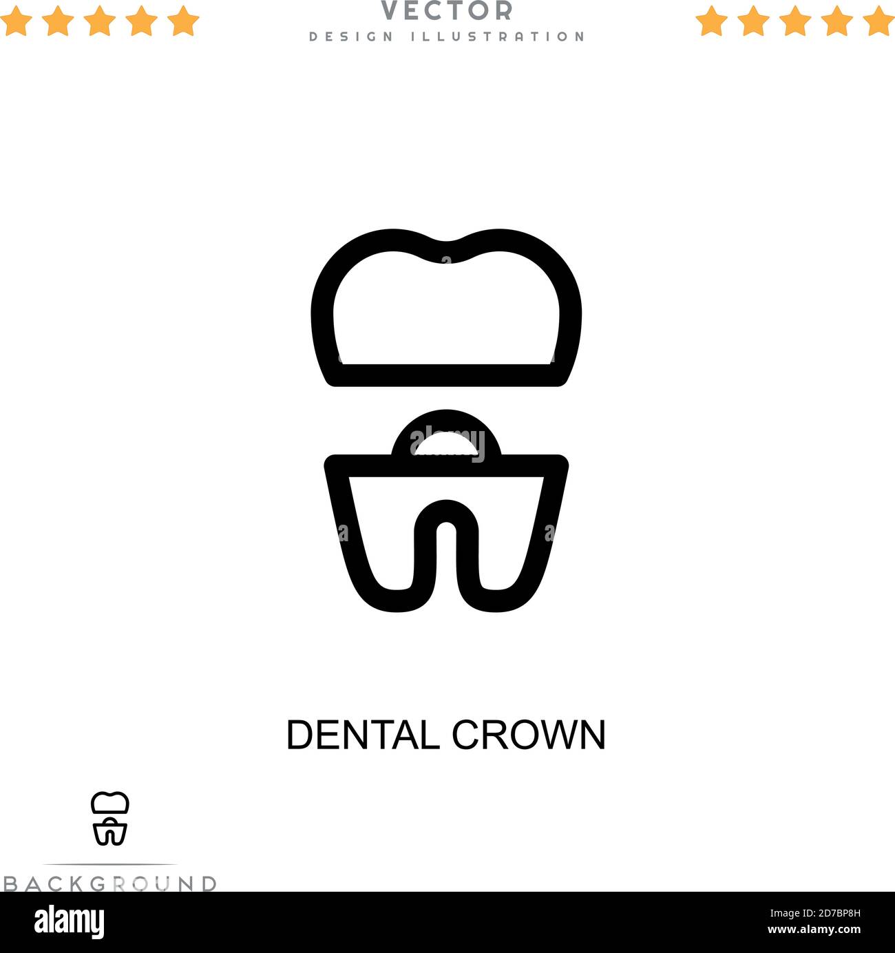 Dental crown icon. Simple element from digital disruption collection ...