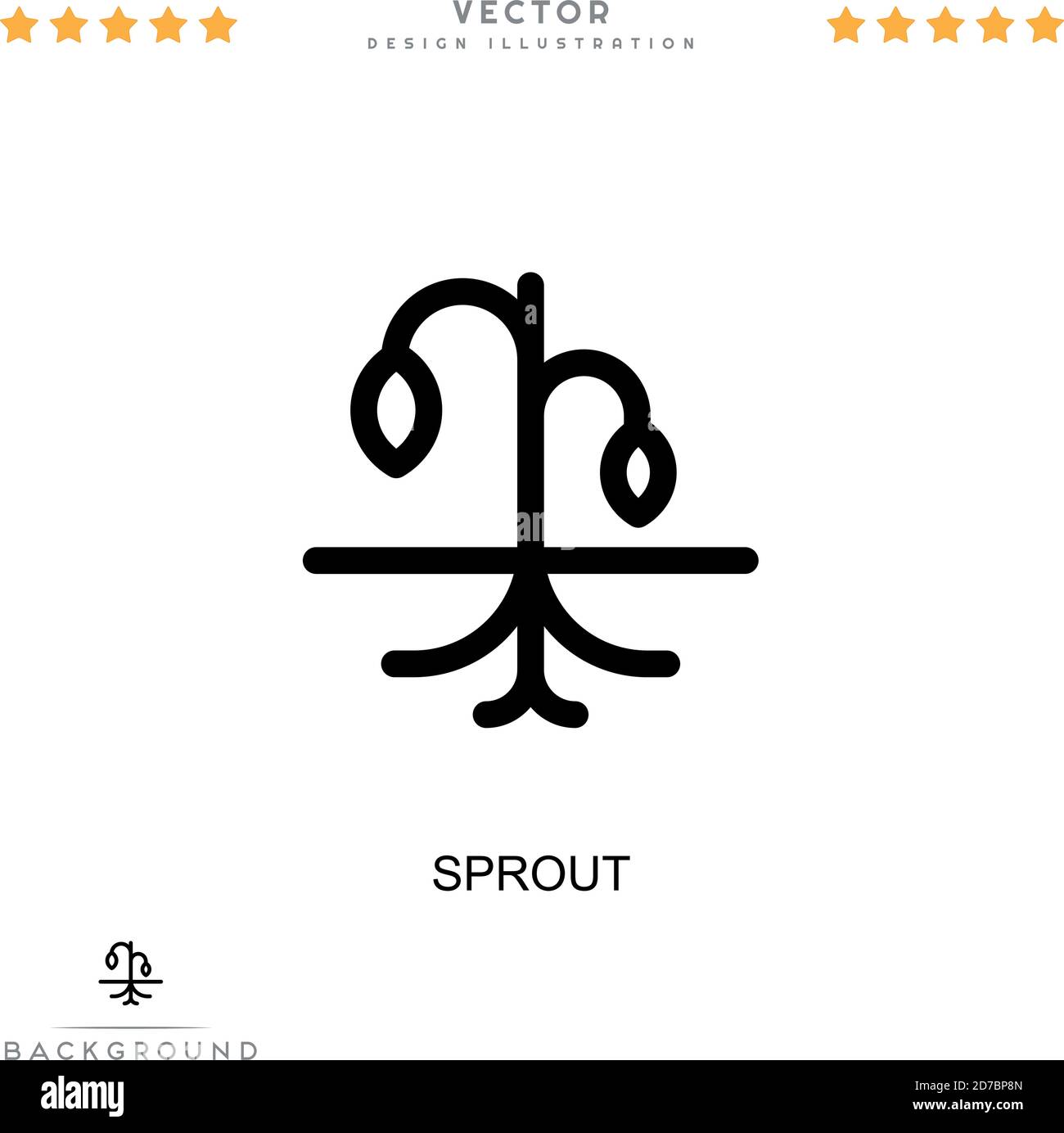 Sprout icon. Simple element from digital disruption collection. Line ...