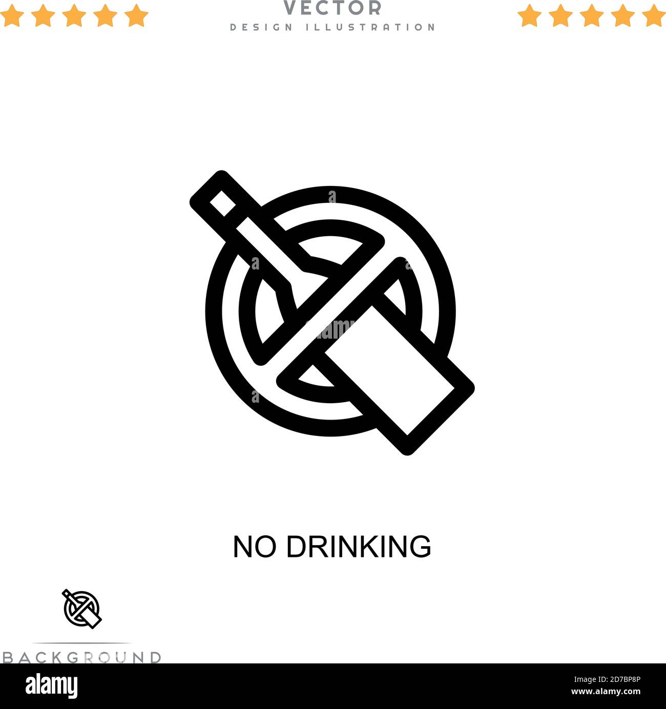 No drinking icon. Simple element from digital disruption collection ...