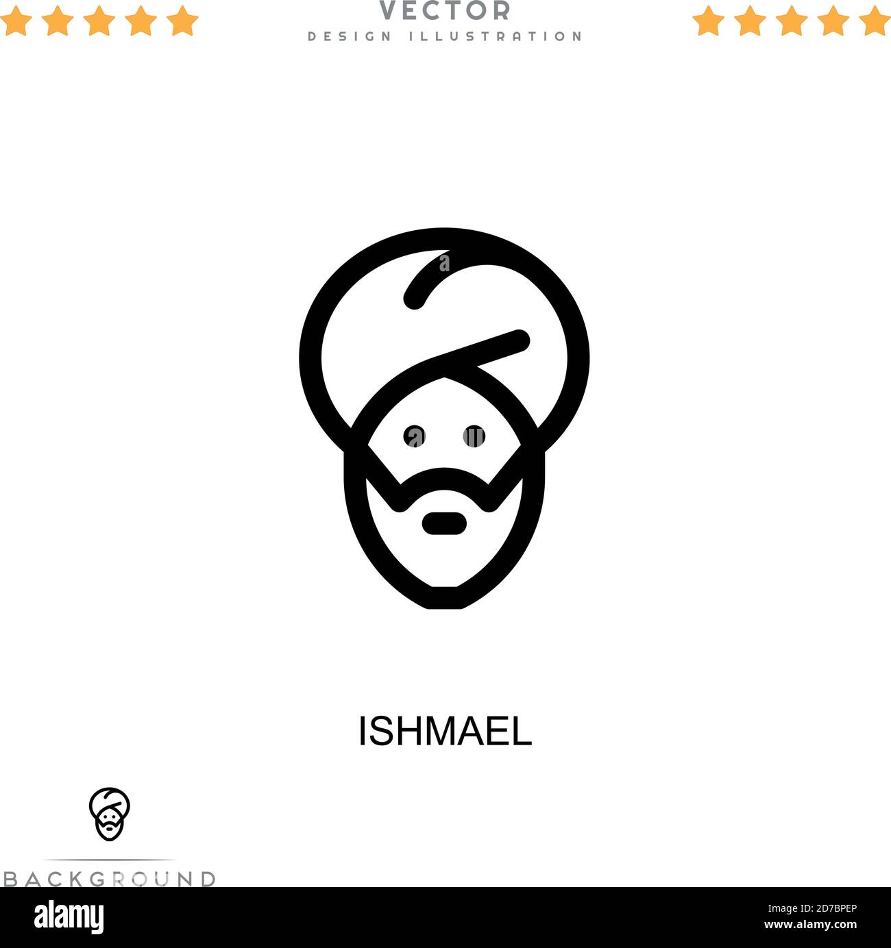 Ishmael icon. Simple element from digital disruption collection. Line ...