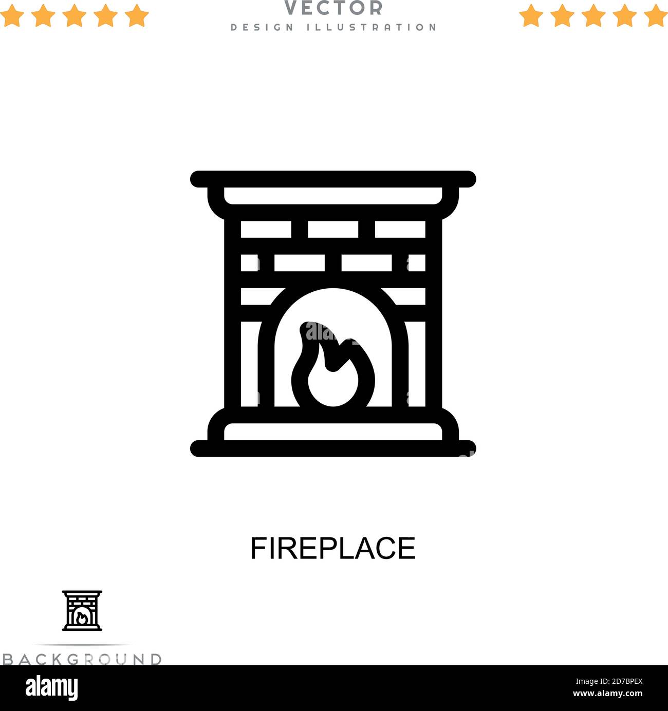 Fireplace icon. Simple element from digital disruption collection. Line ...