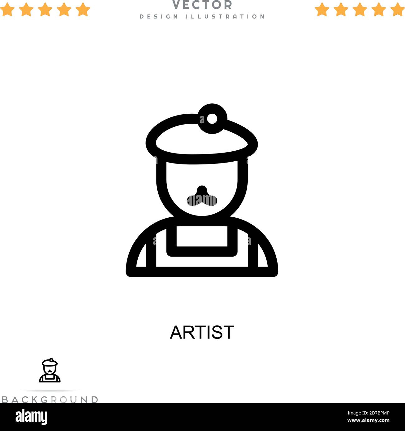 Artist icon. Simple element from digital disruption collection. Line ...