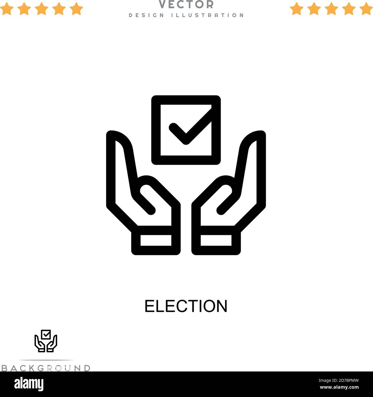Election icon. Simple element from digital disruption collection. Line ...