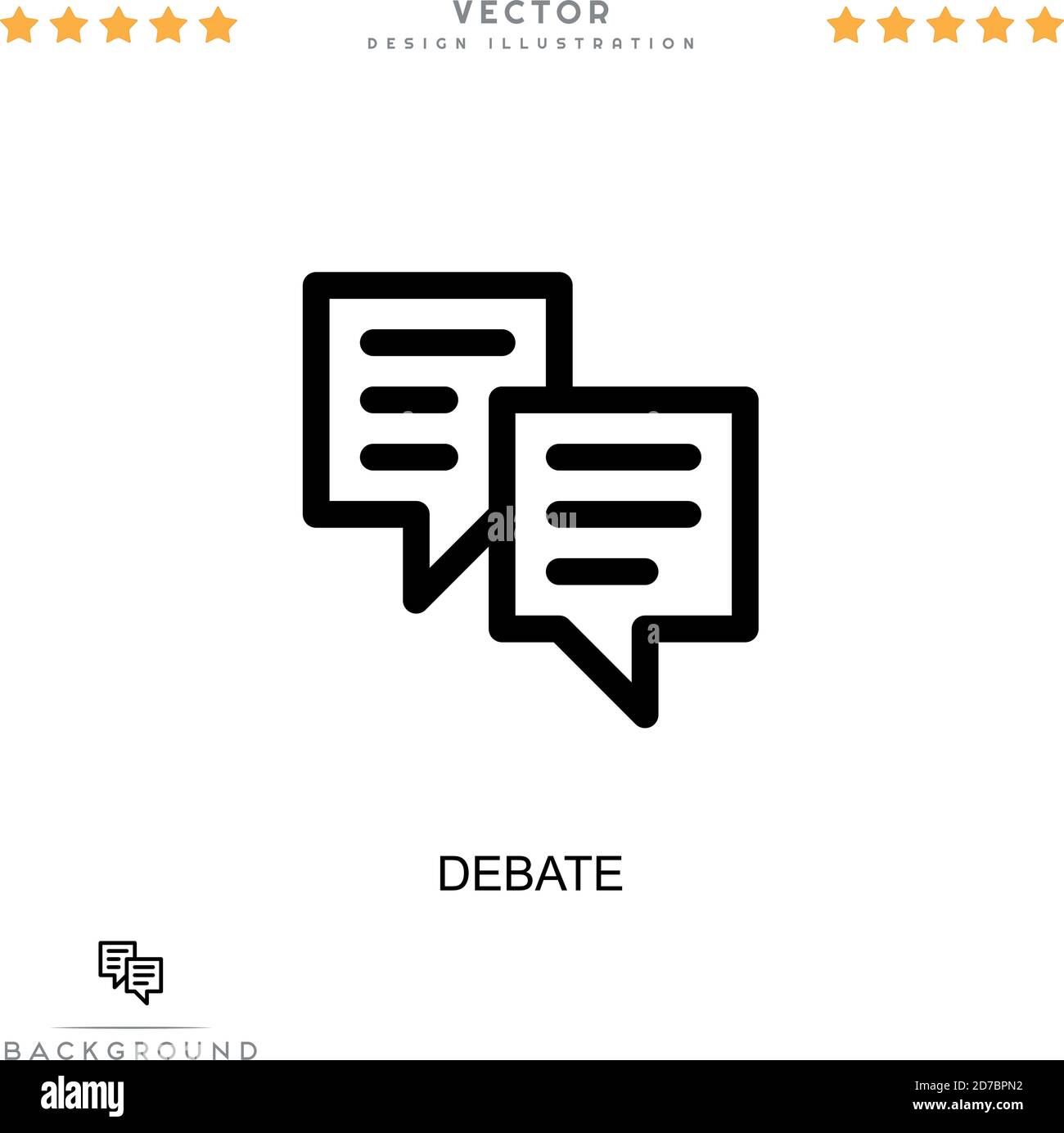 Debate icon. Simple element from digital disruption collection. Line ...