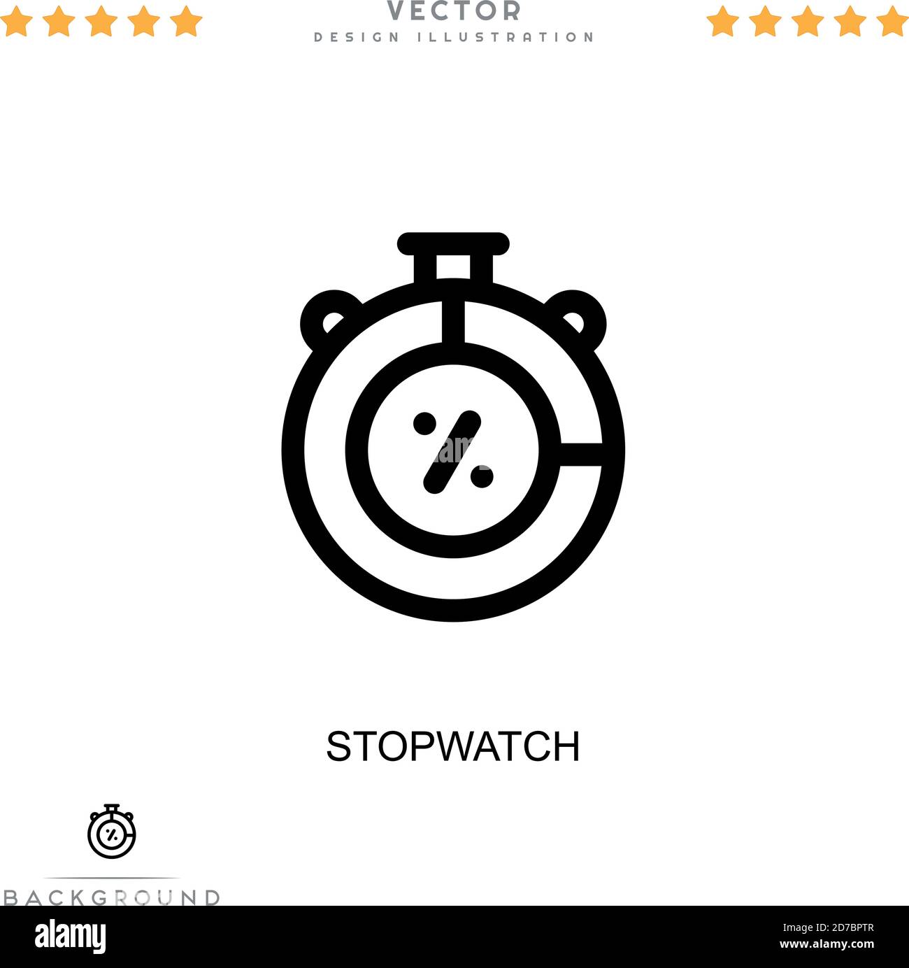 Stopwatch icon. Simple element from digital disruption collection. Line ...