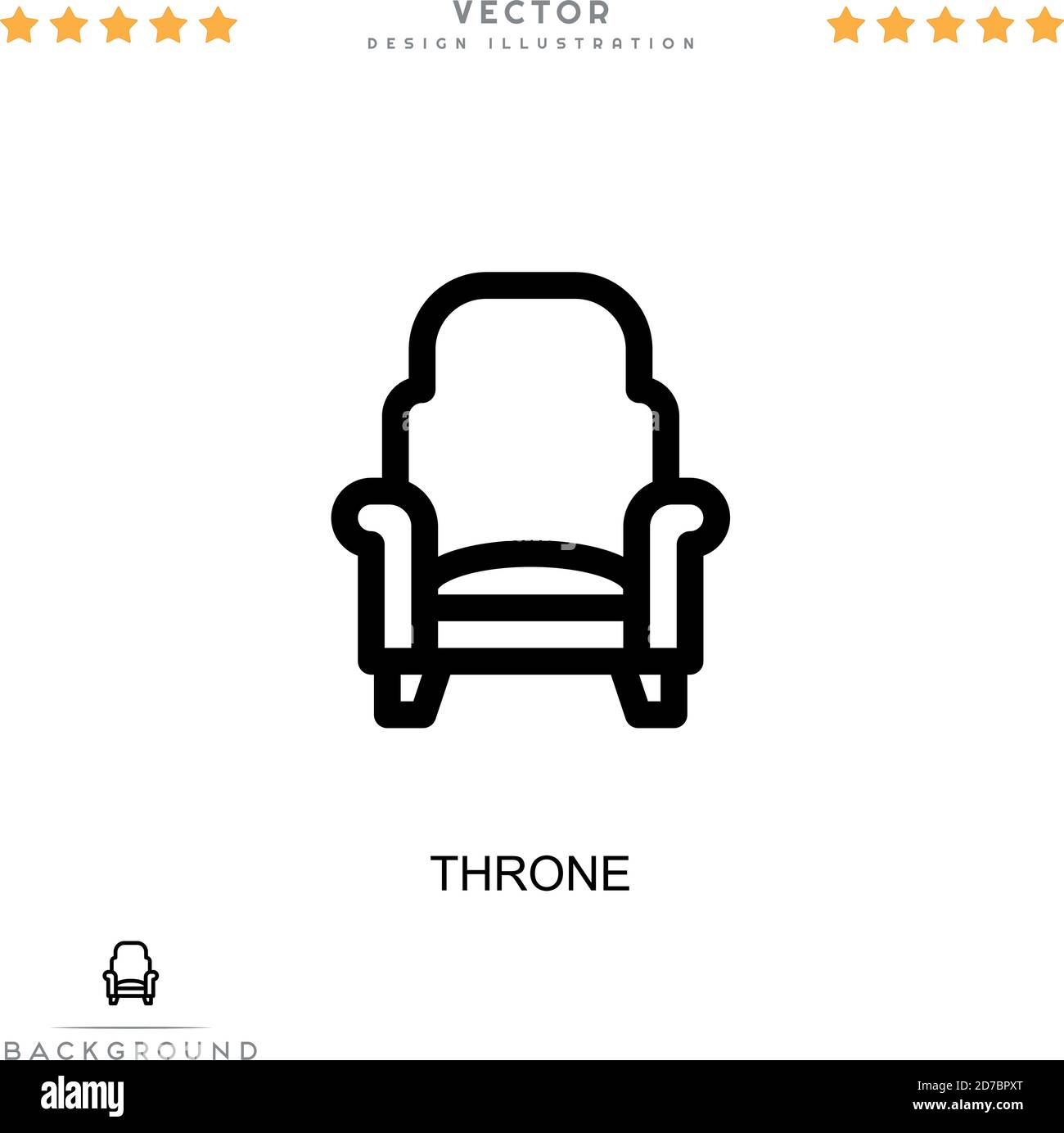 Throne icon. Simple element from digital disruption collection. Line ...
