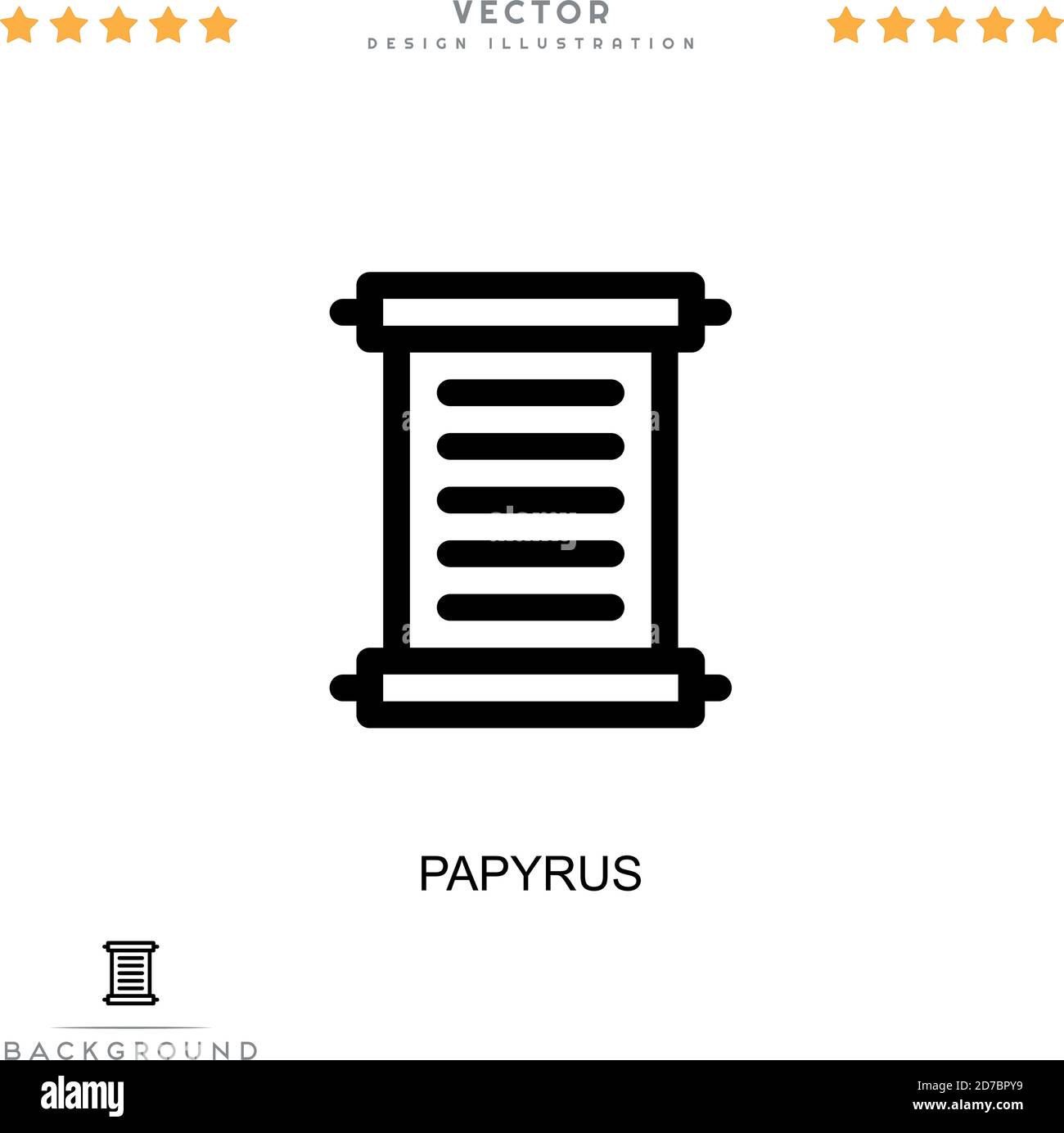 Papyrus icon. Simple element from digital disruption collection. Line ...