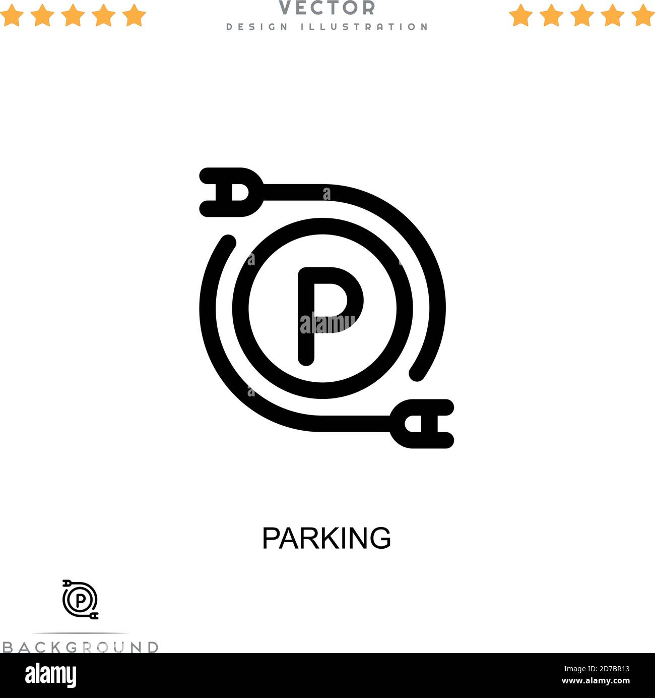 Parking icon. Simple element from digital disruption collection. Line ...
