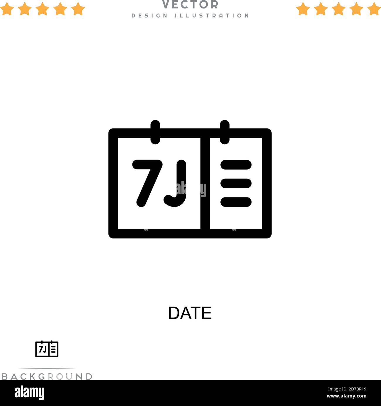 Date icon. Simple element from digital disruption collection. Line Date ...