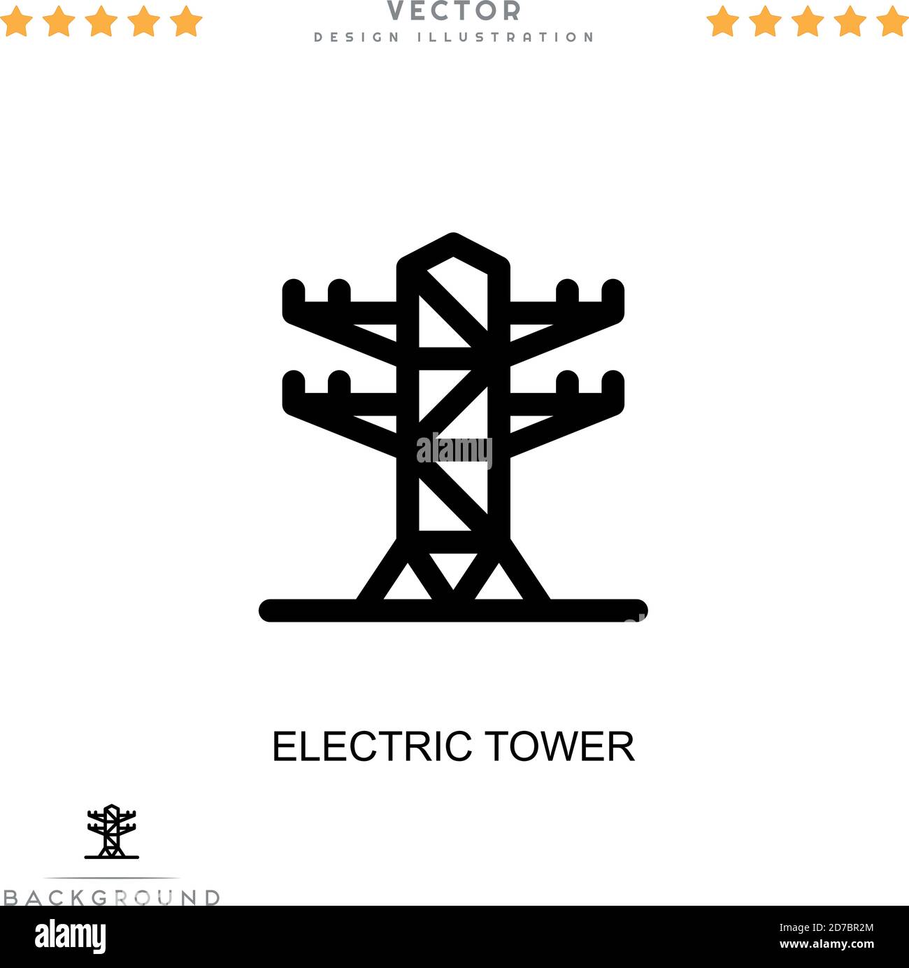 Electric tower icon. Simple element from digital disruption collection ...