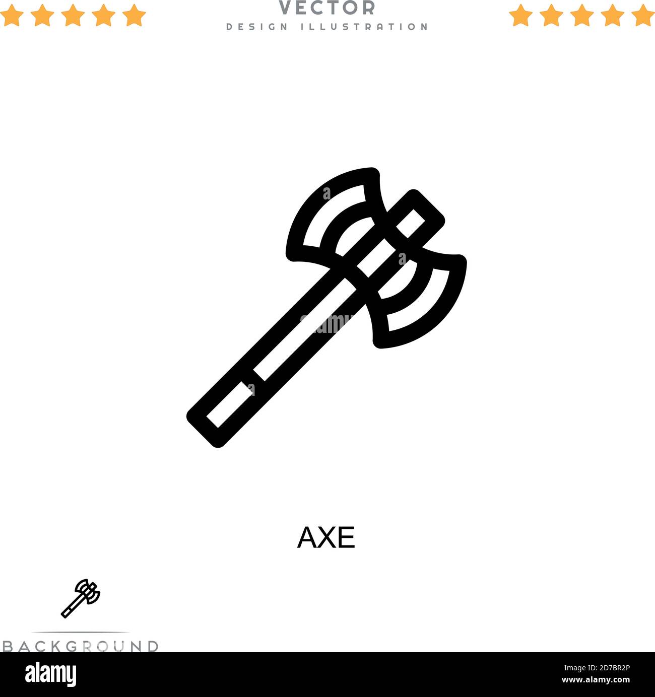 Axe icon. Simple element from digital disruption collection. Line Axe ...