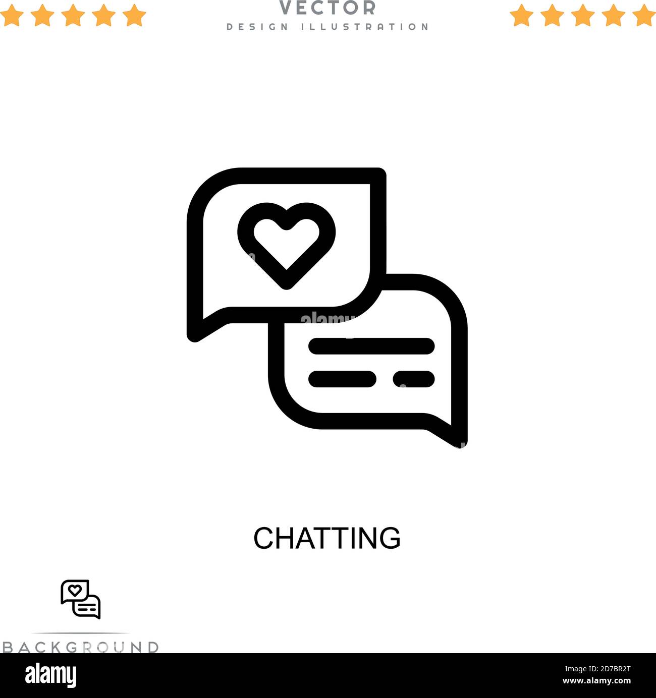 Chatting icon. Simple element from digital disruption collection. Line ...