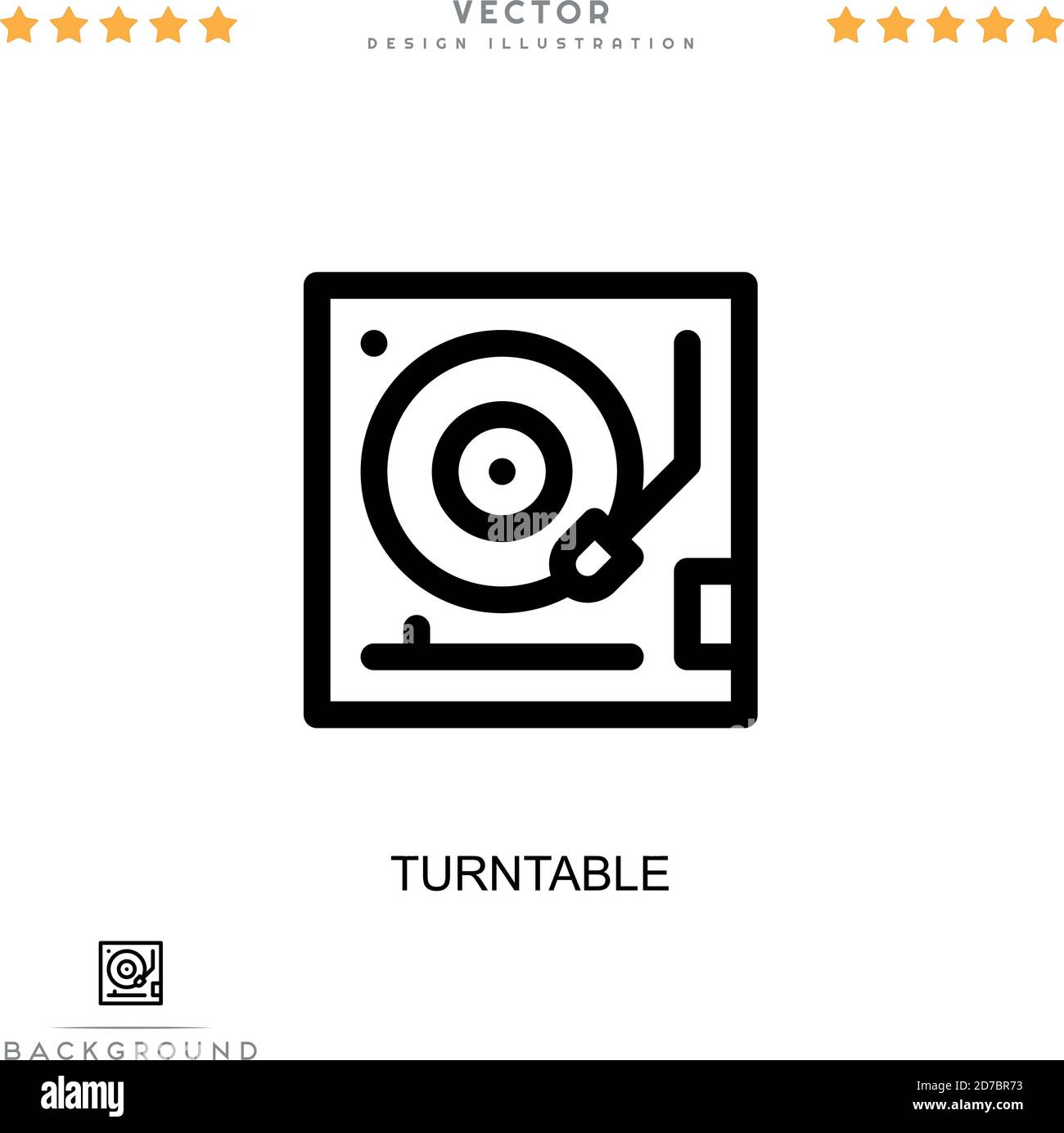 Turntable icon. Simple element from digital disruption collection. Line ...