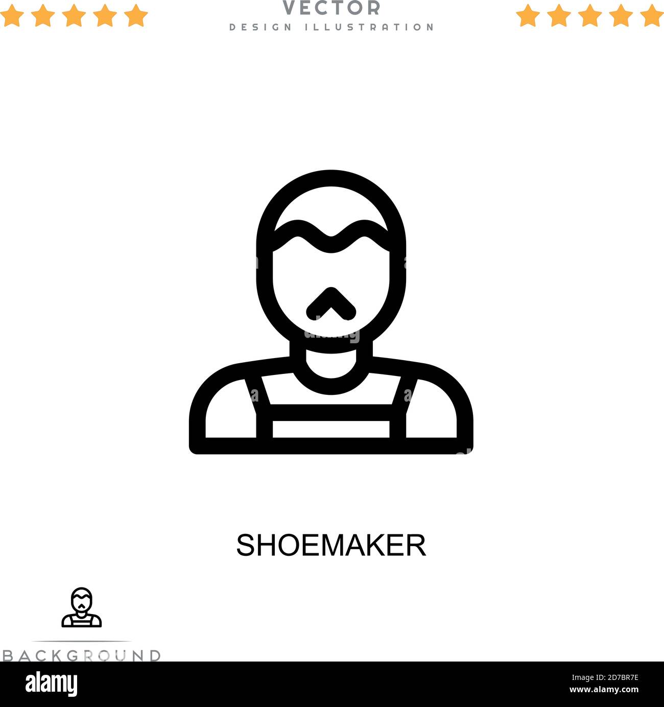 Shoemaker icon. Simple element from digital disruption collection. Line ...