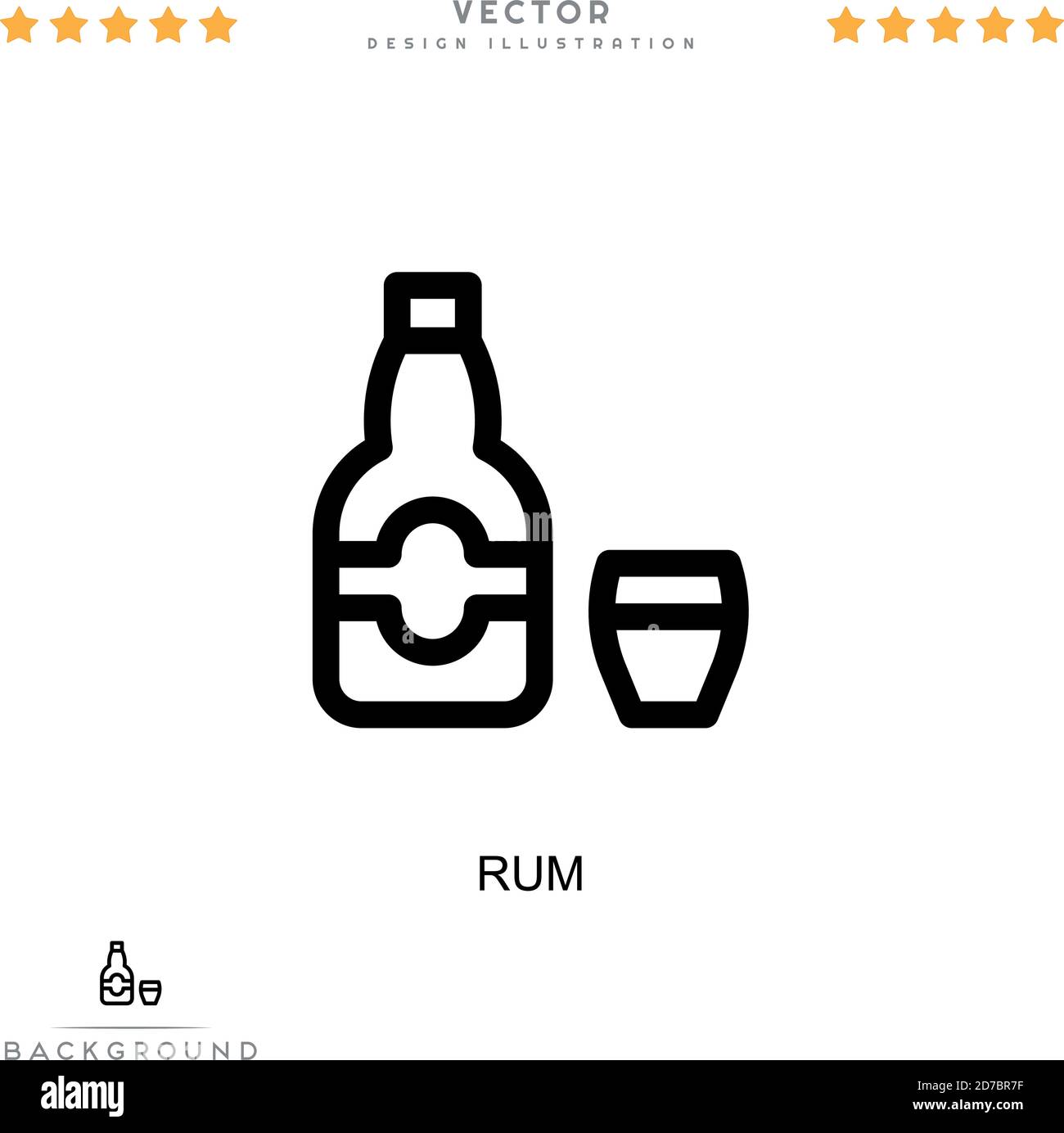 Rum icon. Simple element from digital disruption collection. Line Rum ...