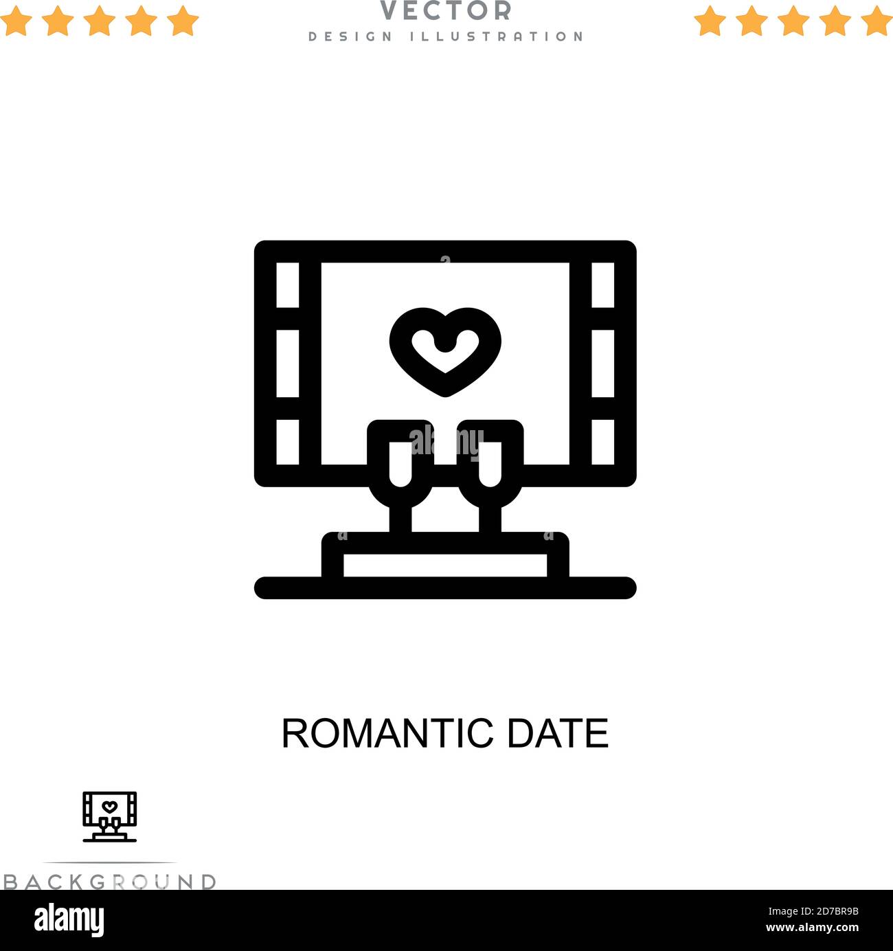 Romantic date icon. Simple element from digital disruption collection ...